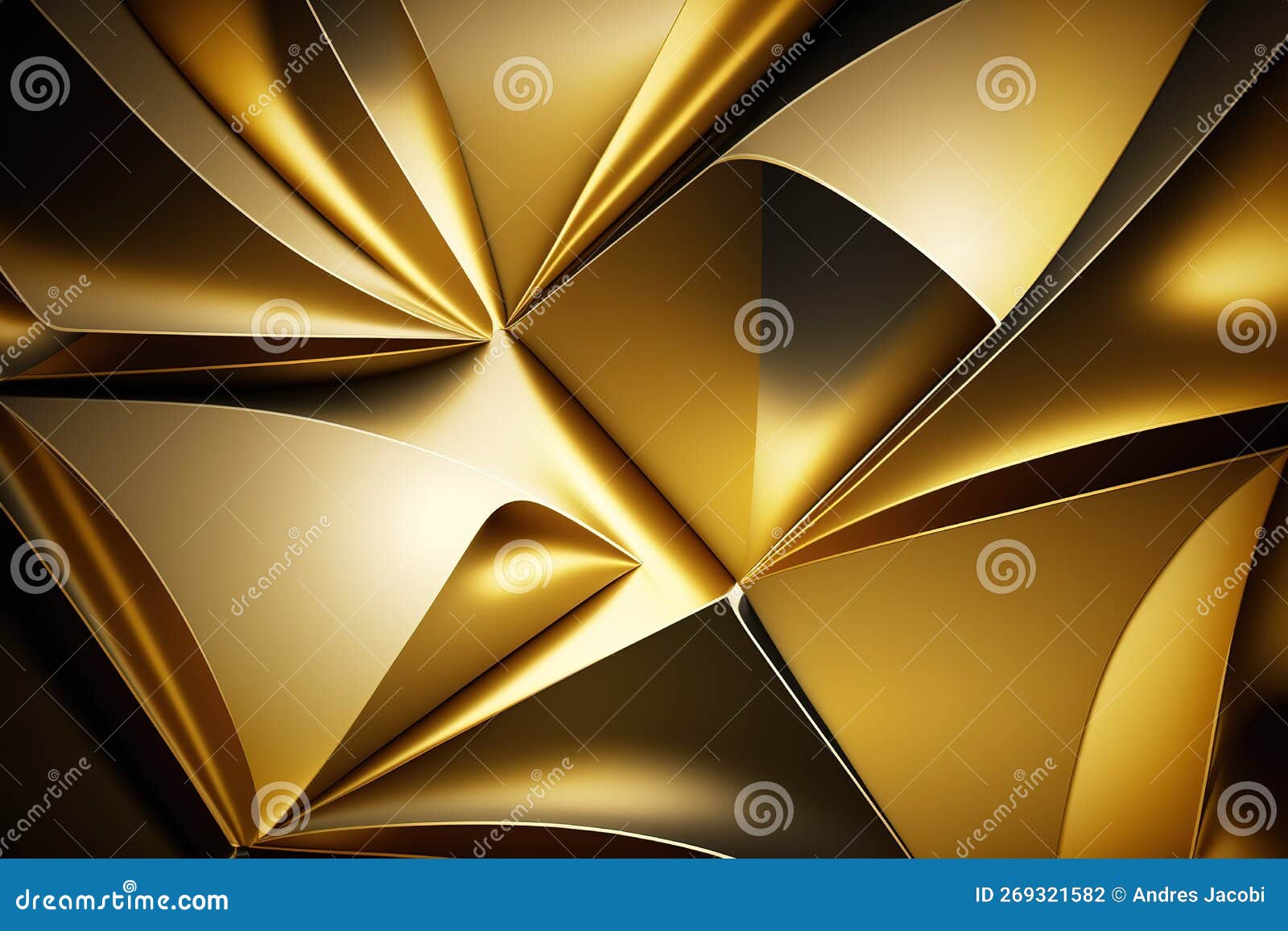 Golden Geometric Abstract Background Stock Illustration - Illustration ...