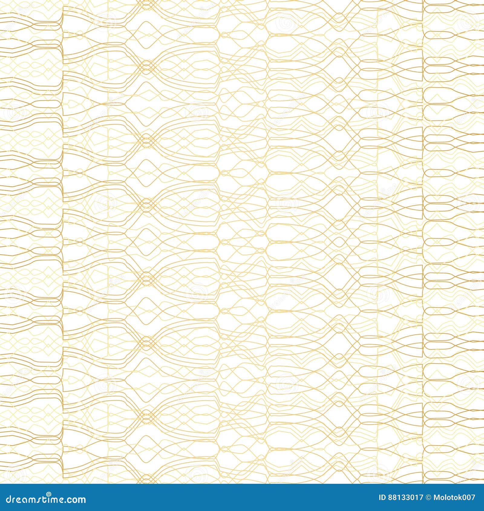 Golden Geometric Pattern on White Background. Stock Vector ...