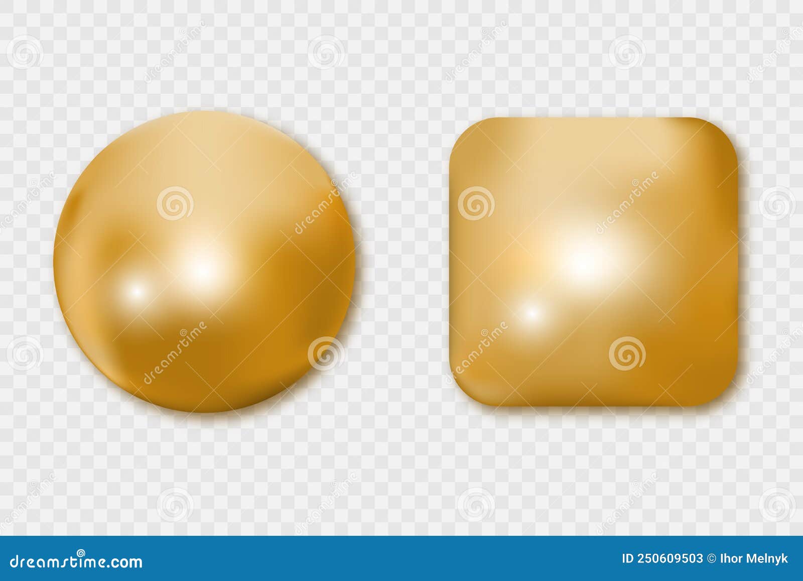 Golden Geometric Shapes Objects Stock Vector - Illustration of abstract ...