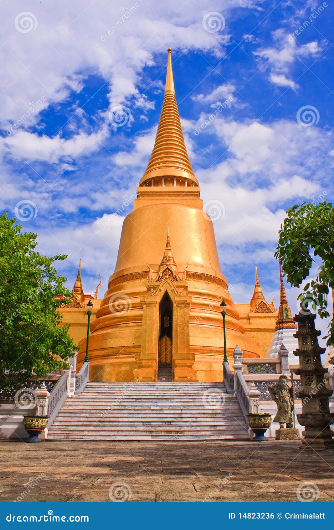 Golden Giant Pagoda Surface Stock Photo - Image of monastery, east ...
