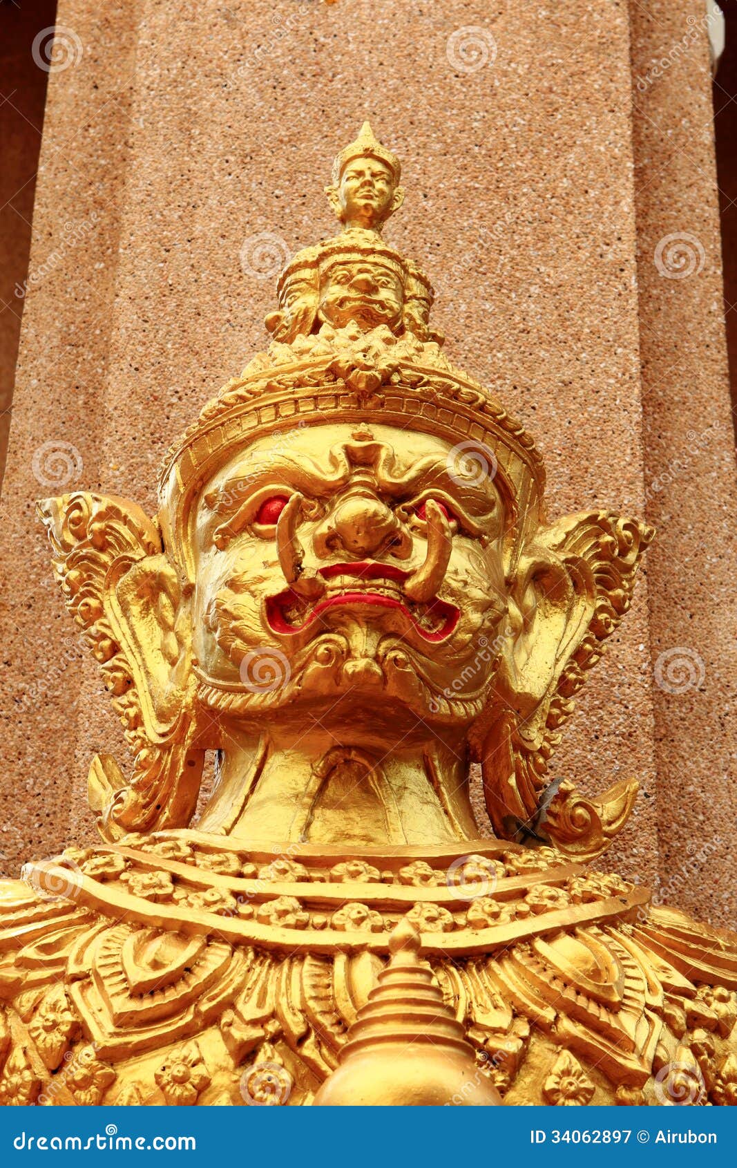 Golden Giant In Temple Royalty-Free Stock Photo | CartoonDealer.com ...