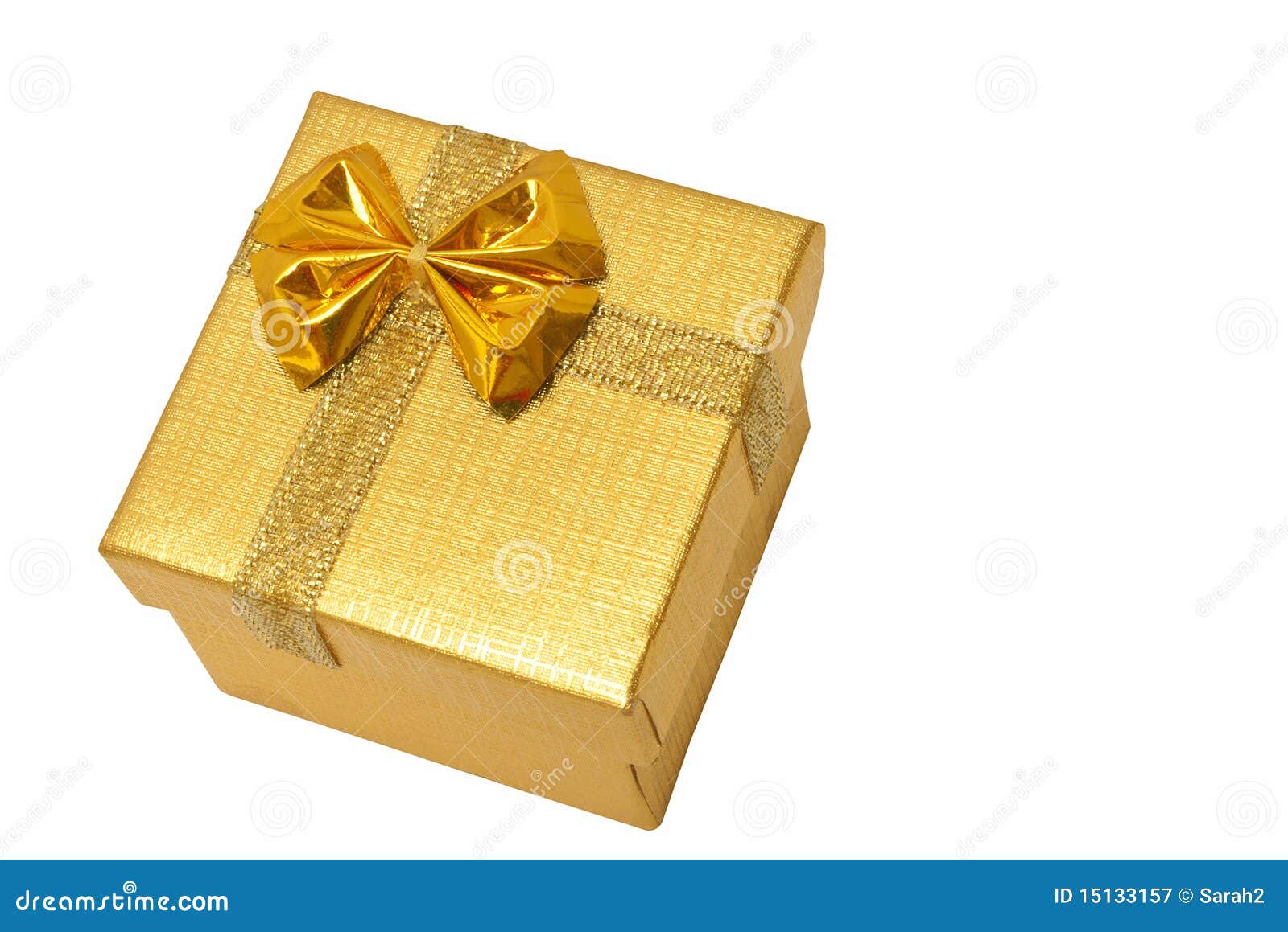 Golden gift box stock image. Image of gift, golden, white - 15133157