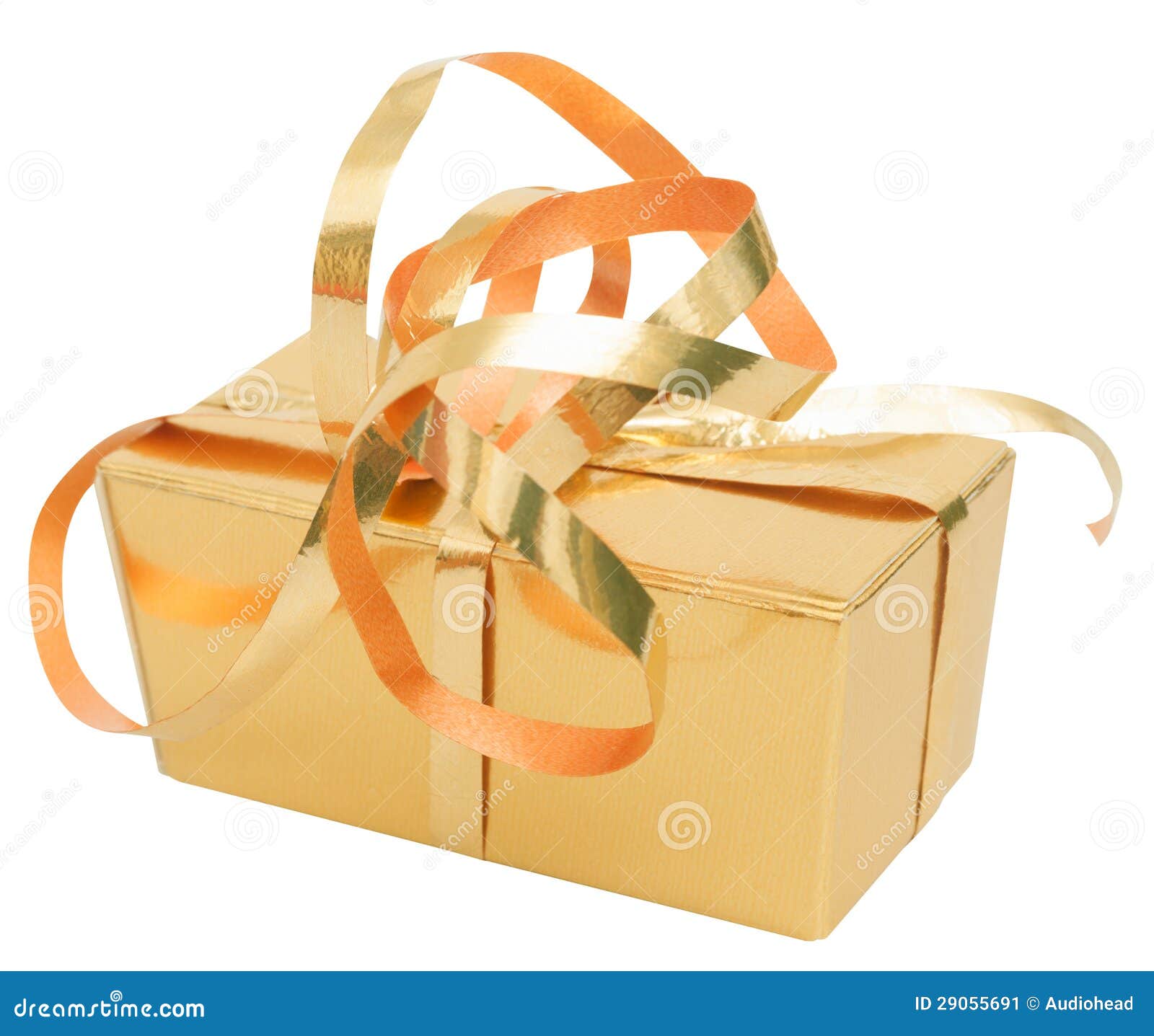Golden Gift Box stock image. Image of golden, clipping - 29055691