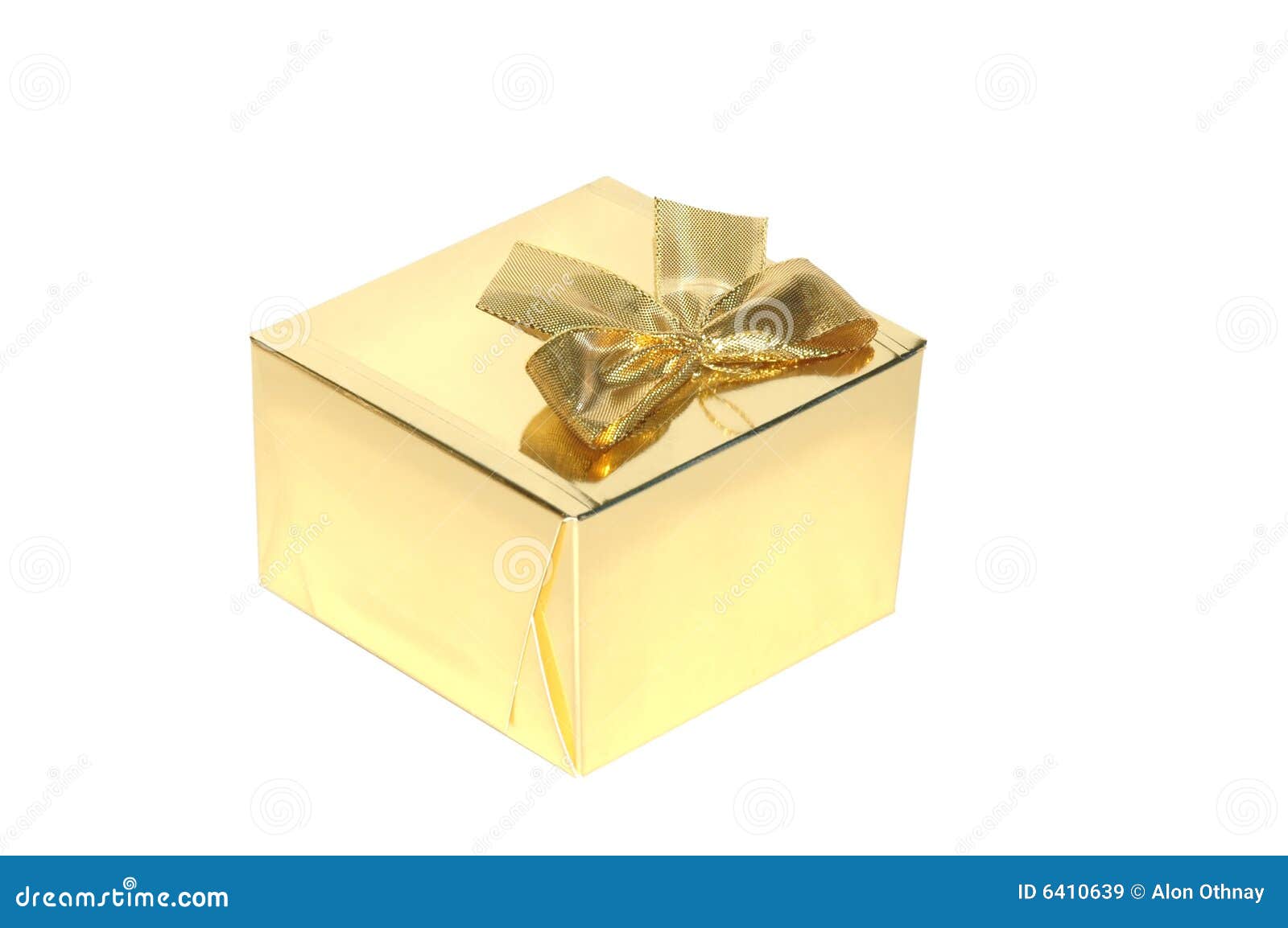 Golden gift box stock image. Image of romantic, valentine - 6410639
