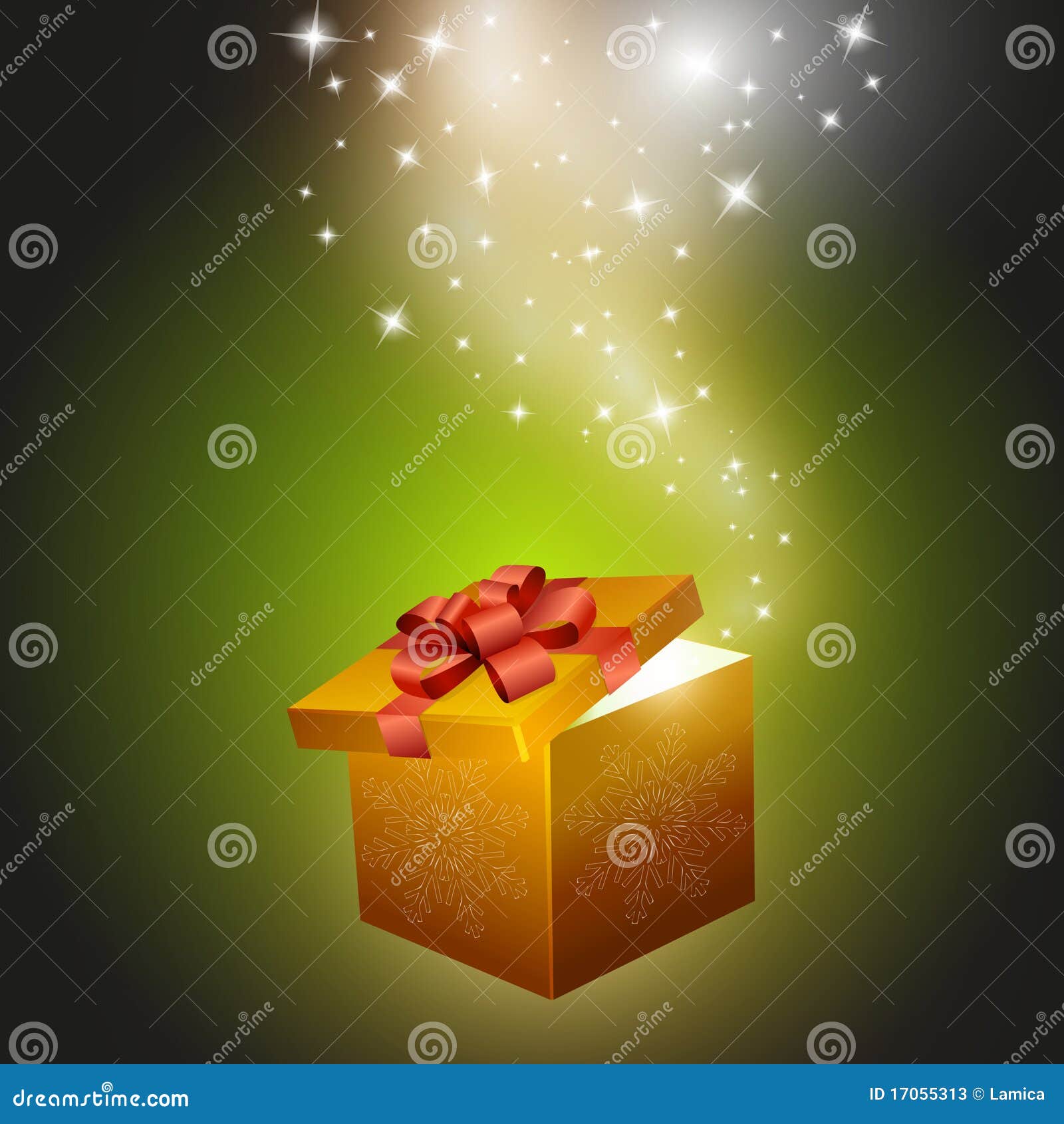 Golden Gift Box Abstract Background Stock Vector - Illustration of ...