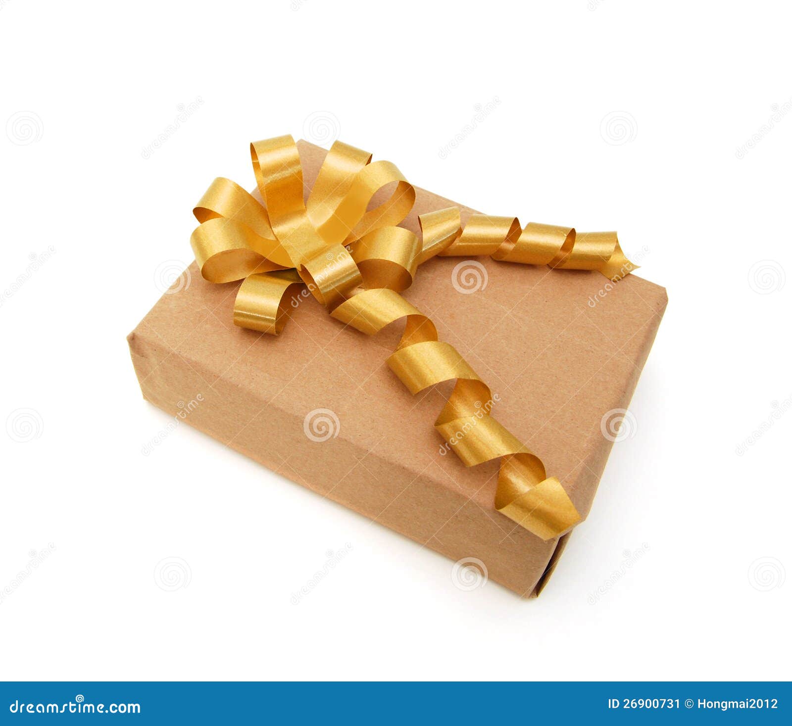 Golden gift box i stock image. Image of white, occasion - 26900731
