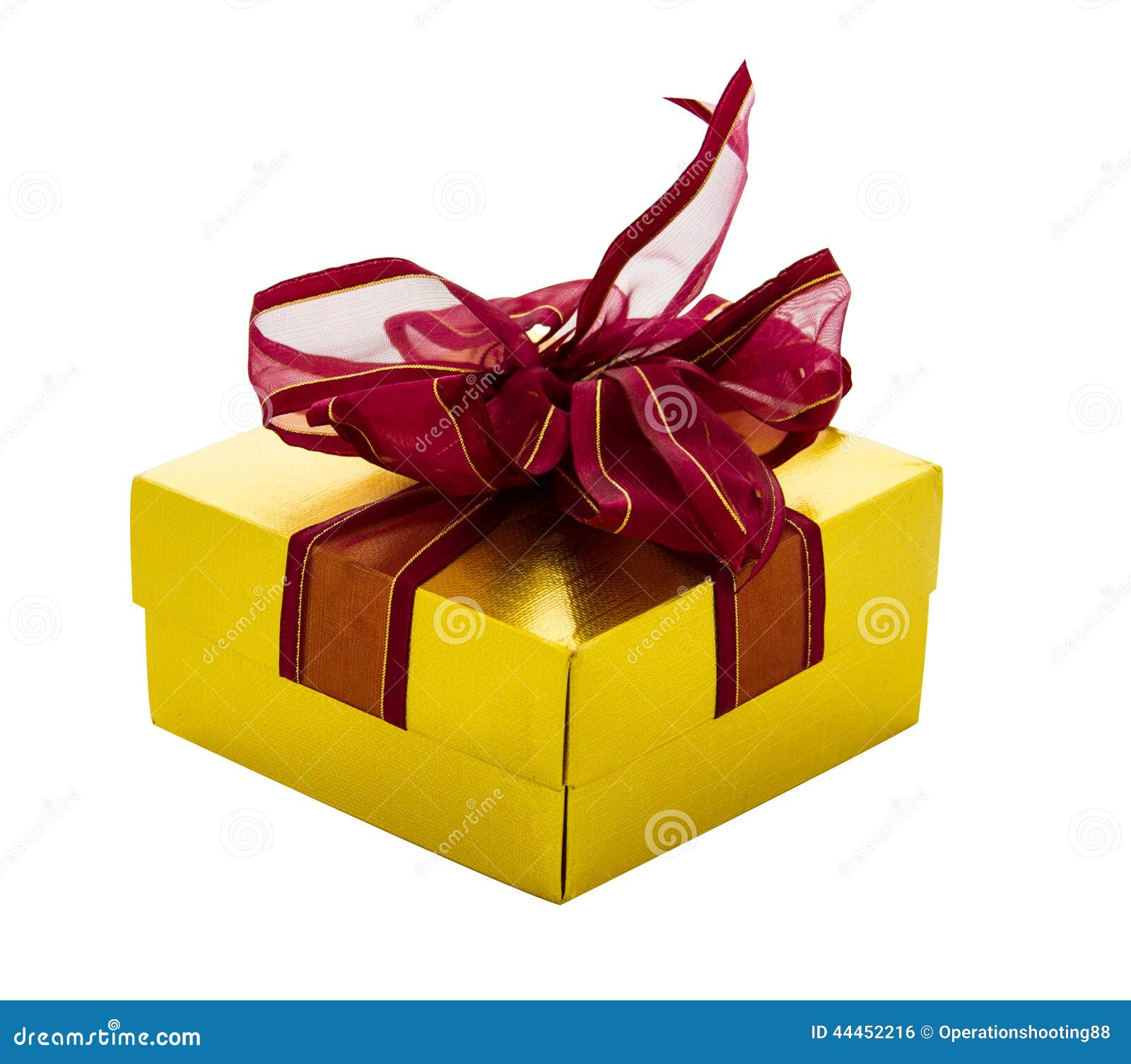 Golden gift box stock photo. Image of decorative, celebrate - 44452216