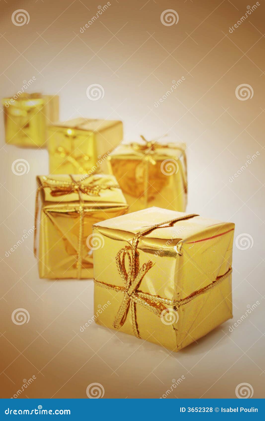 Golden gifts stock photo. Image of sequin, christmas, season - 3652328