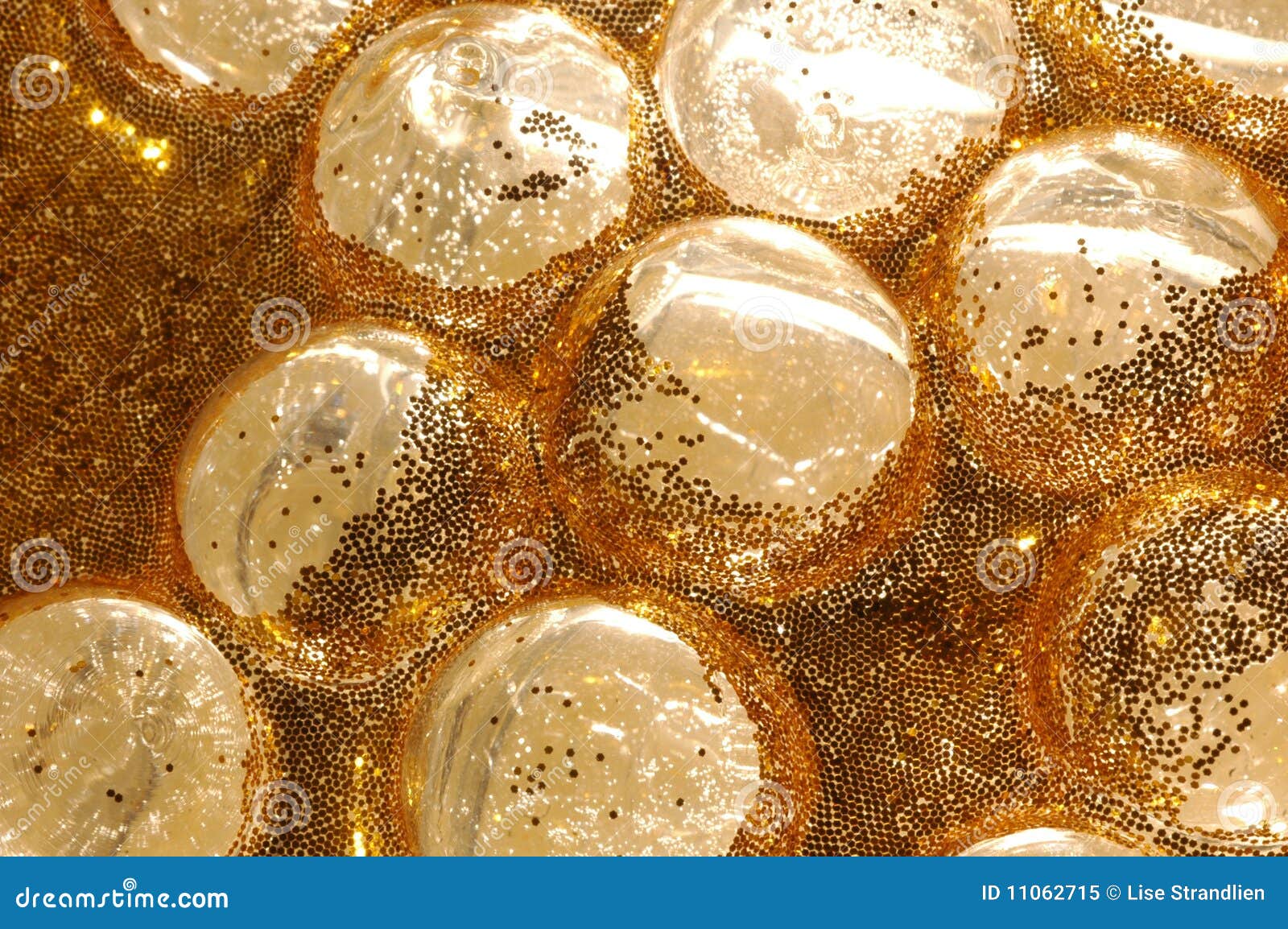 Golden glass bubbles stock image. Image of glam, spheres - 11062715