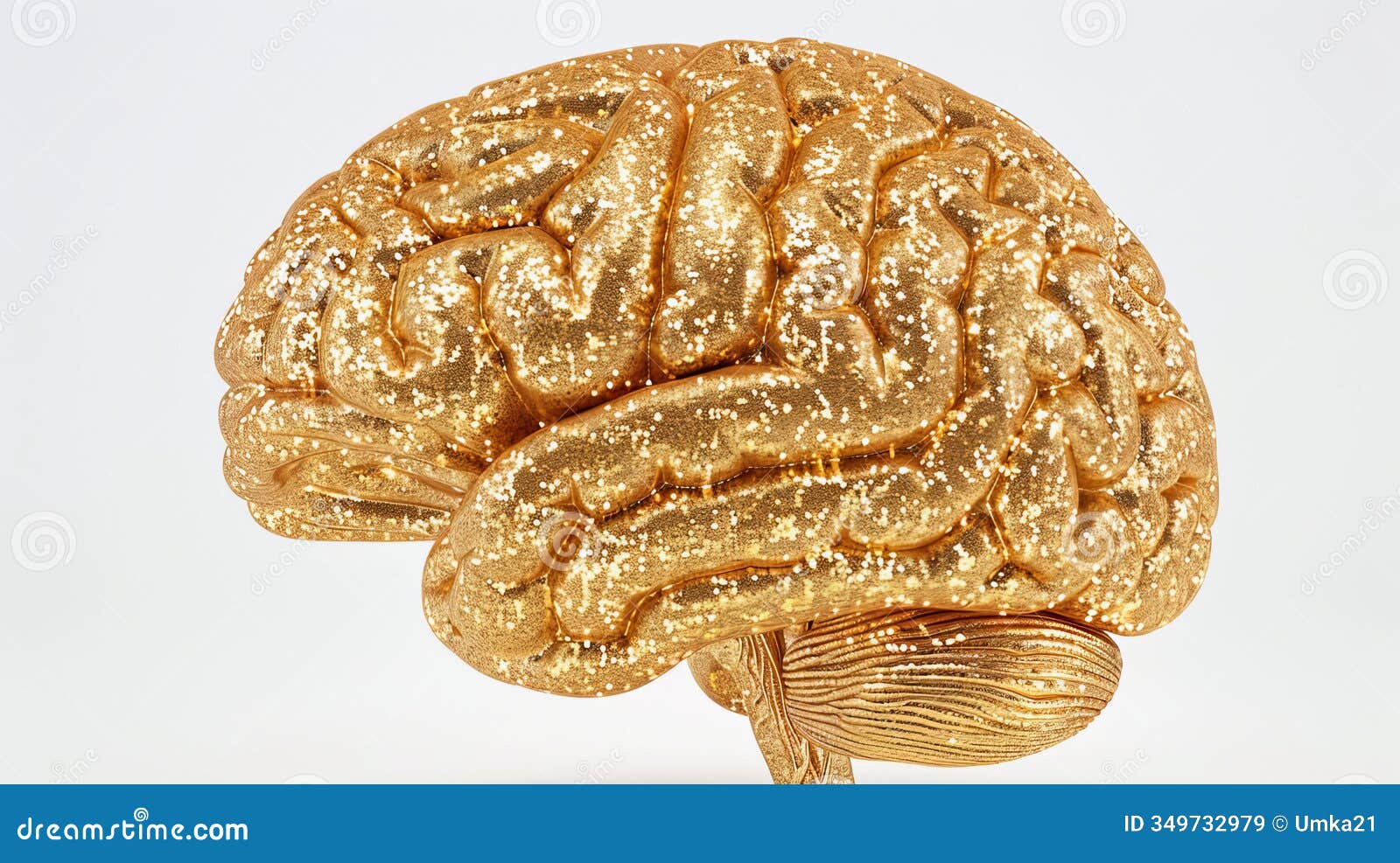 Artistic Neural Render Of Human Brain - AI Generated Royalty-Free Stock ...