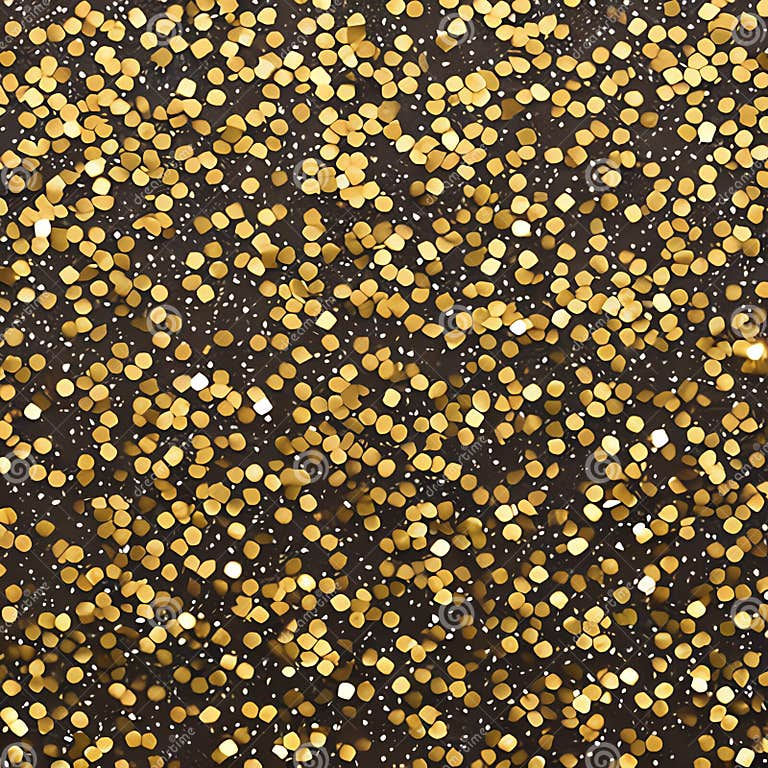 1252 Golden Glitter Confetti A Festive And Glamorous Background