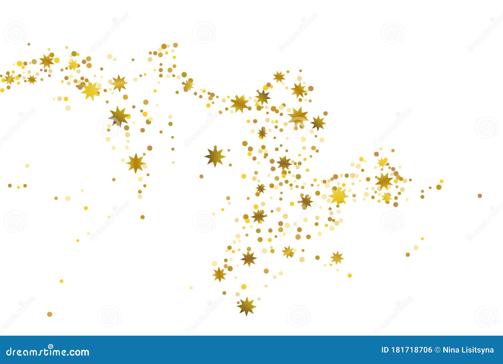 Golden Glitter Confetti Stock Illustration Illustration Of Holiday