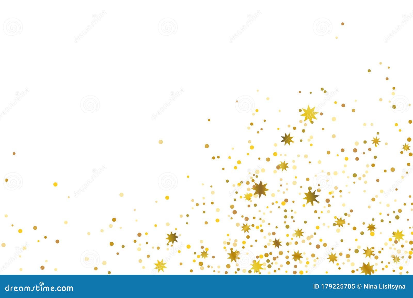 Golden Glitter Confetti Stock Vector Illustration Of Greeting 179225705