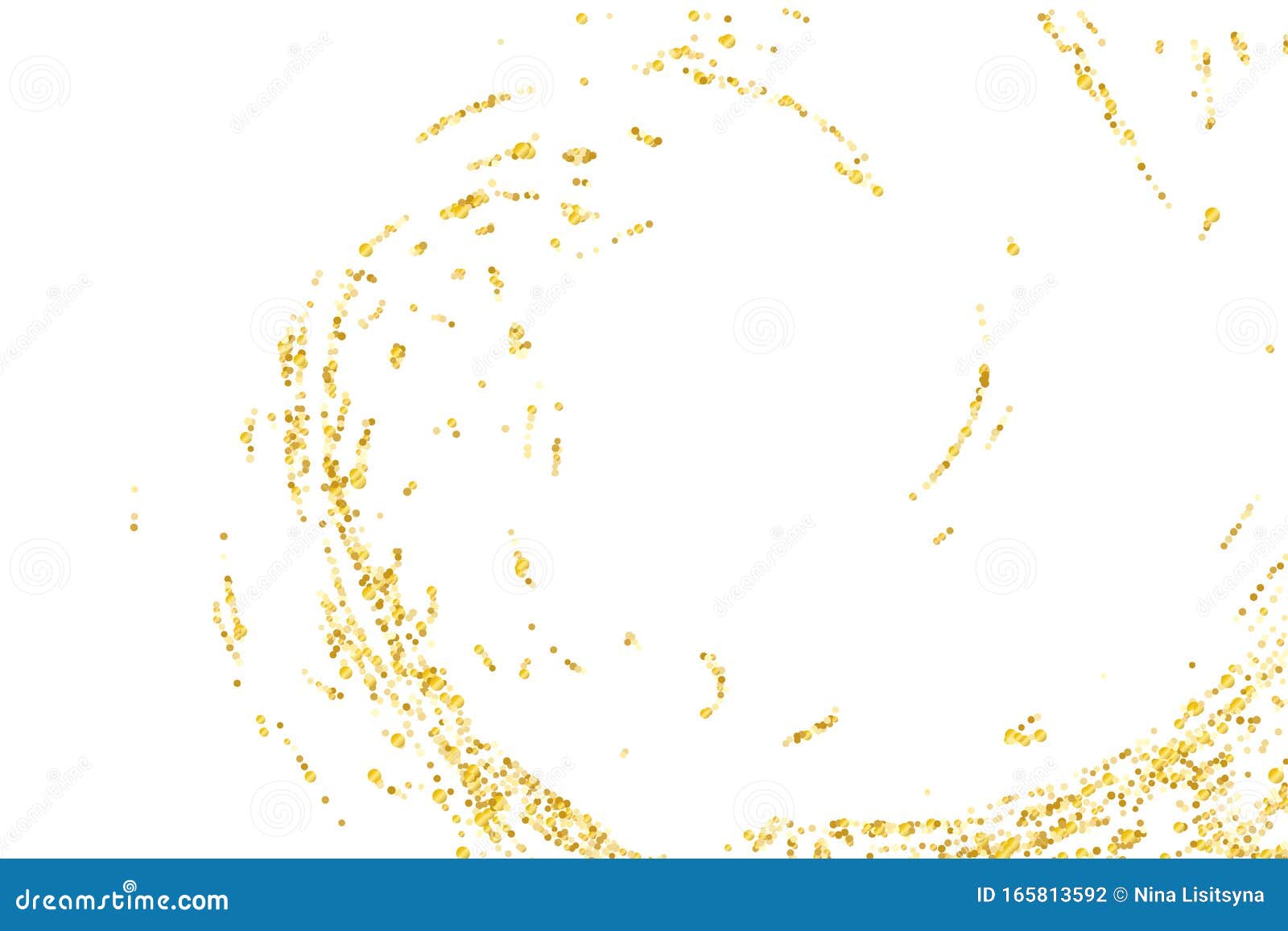 Golden Glitter Confetti Stock Vector Illustration Of Party 165813592