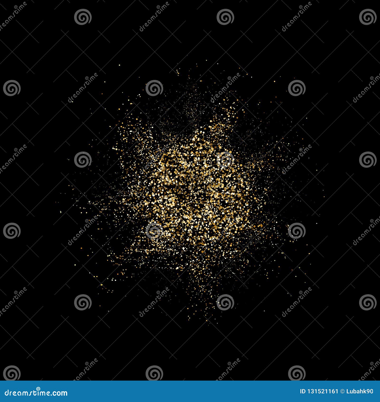 Golden Glitter Explosion. Bright Dust Splash. Gold Glitter Particles ...