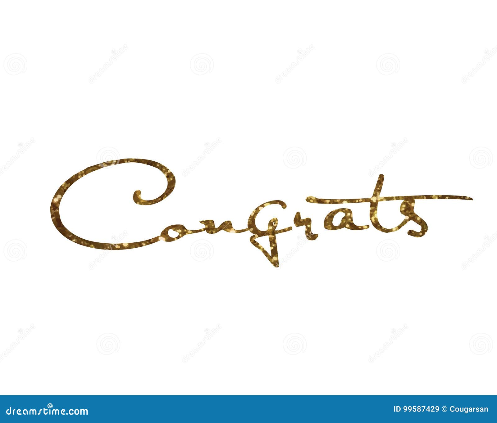 Word Congrats. Hand Written Doodle On White Background Vector ...