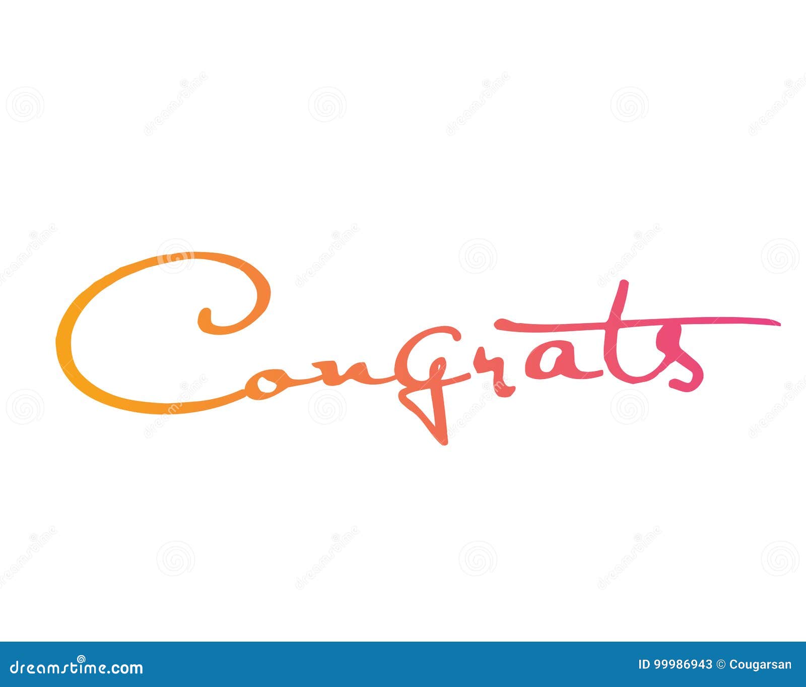 Golden Glitter Isolated Hand Writing Word Congrats Stock Vector ...