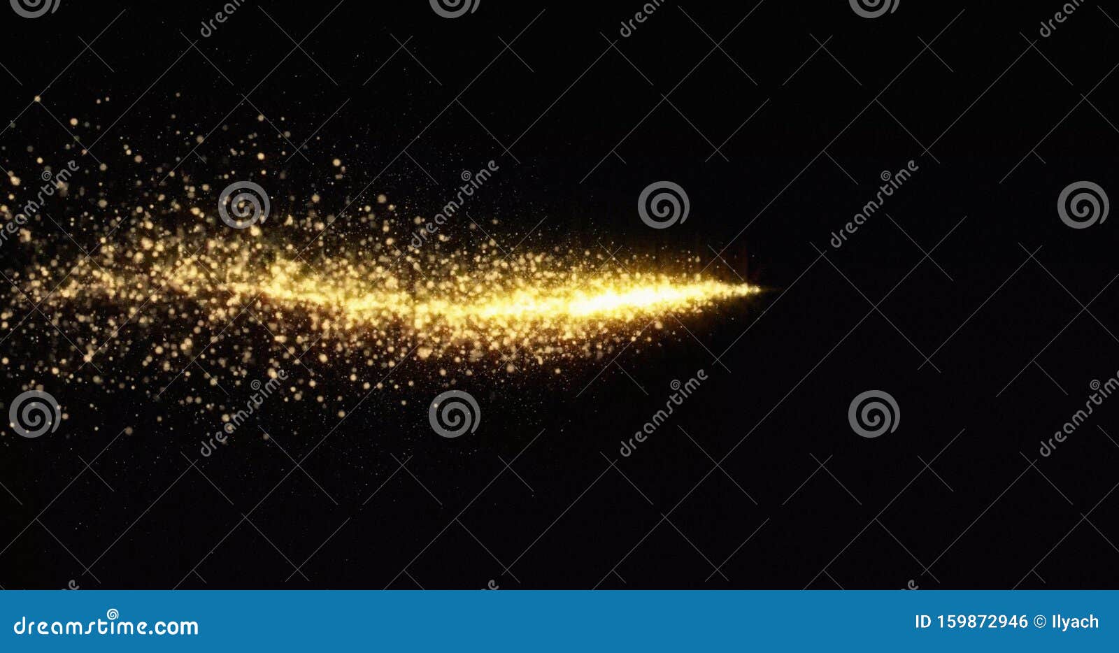 Golden Glitter Light Comet Trail, Sparkling Particles Shine Wave Tail ... Golden Glitter Light Comet Trail, Sparkling Particles Shine Wave Tail ...