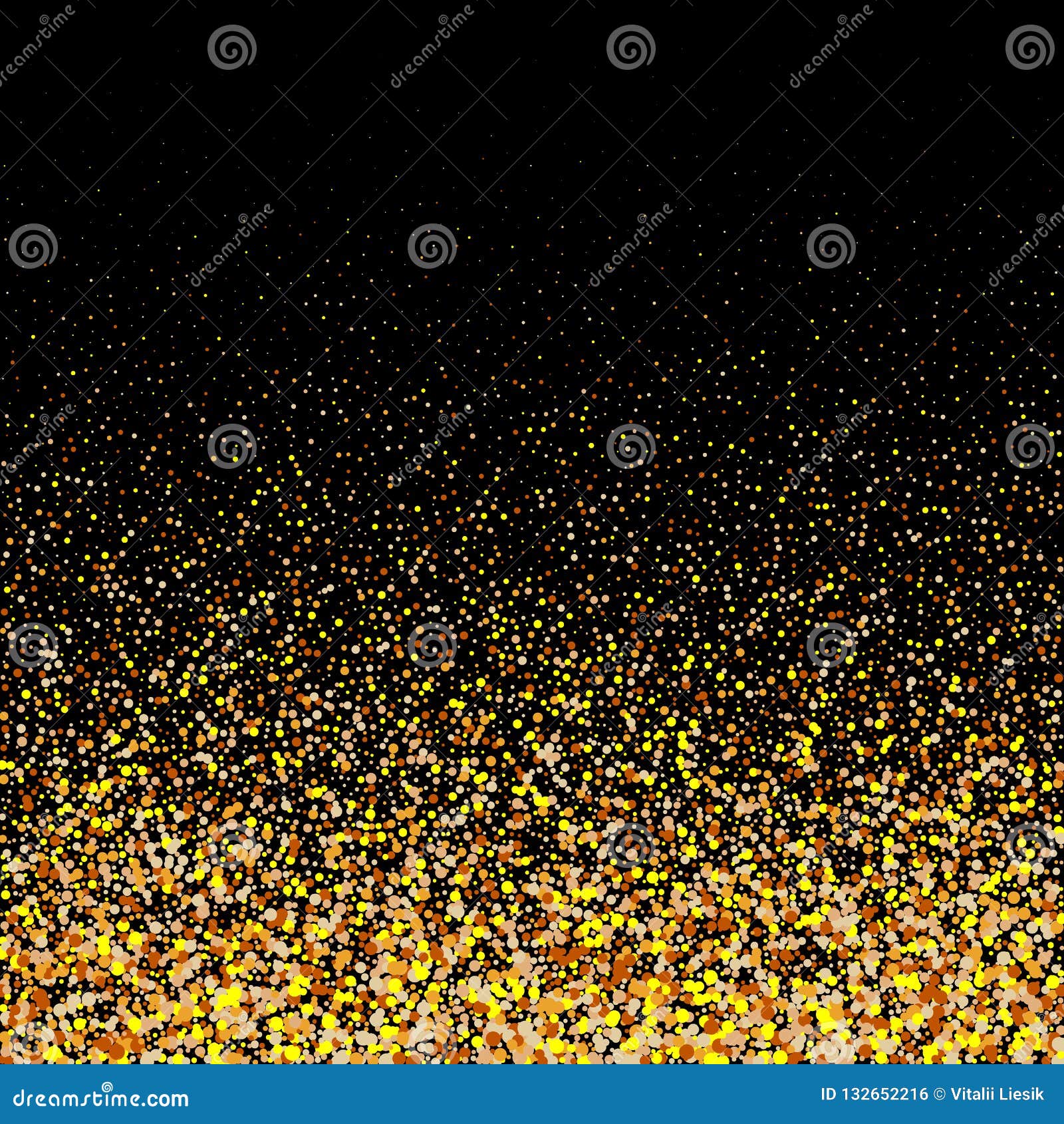 Golden Glitter Starlight Background Template Vector Eps10 Stock Vector ...