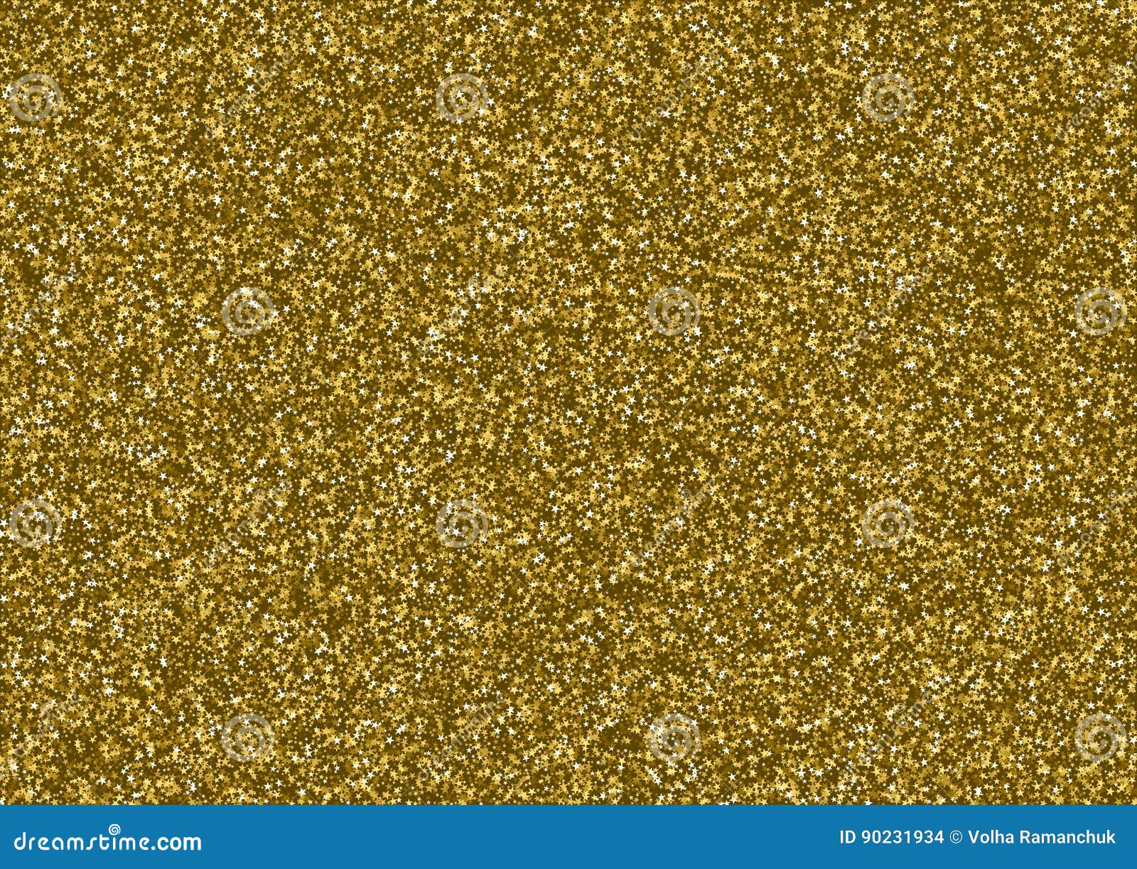 Golden Glitter Texture Consisting of Small Stars. Stock Illustration ...