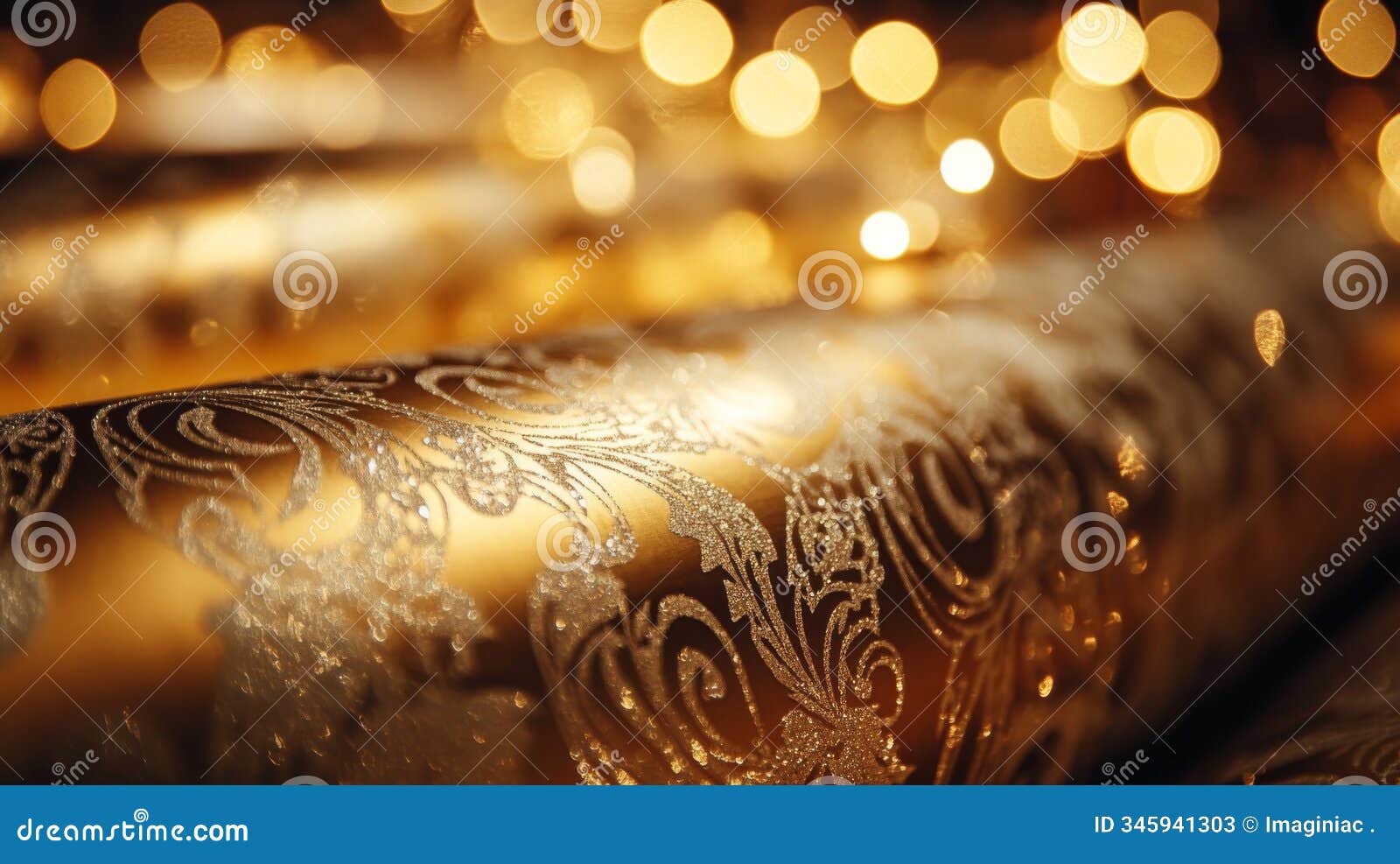 Golden Glitter Wallpaper Rolls Sparkling Lights Stock Illustration ...