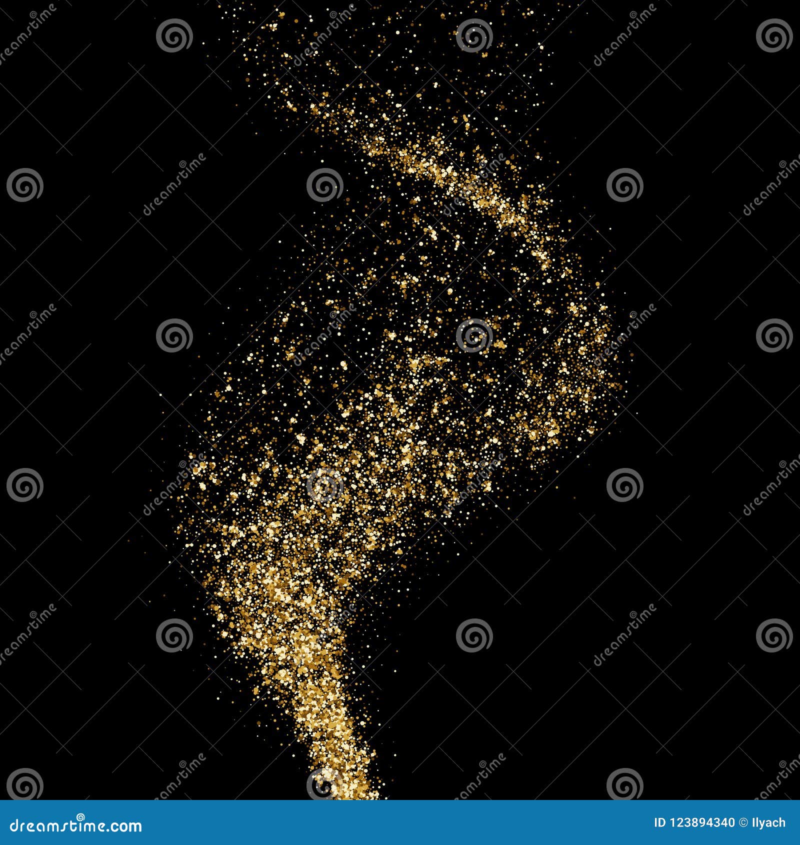 Golden Glitter Particles of Sparkling Wave Twist Stock Vector ... Golden Glitter Particles of Sparkling Wave Twist Stock Vector ...