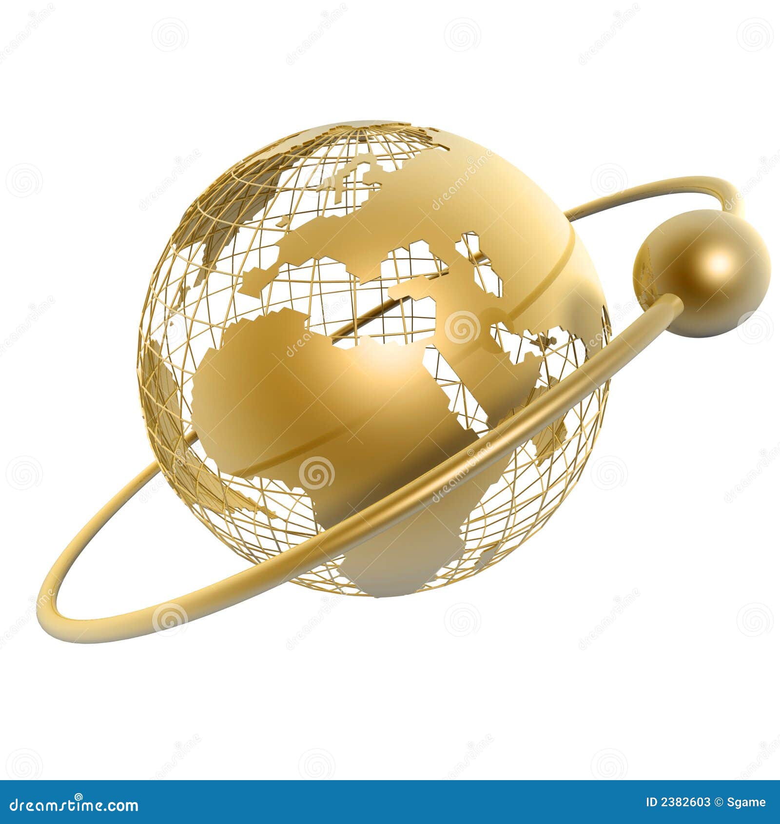 Golden Globe Icon. Trendy Golden Globe Logo Concept On White Background ...