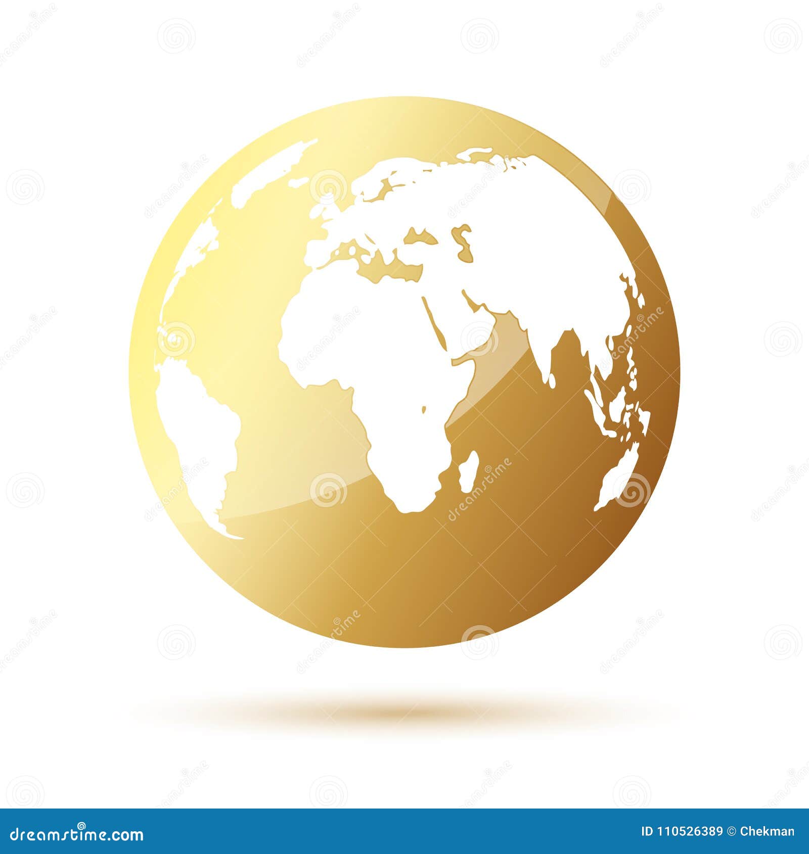 Golden Globe Icon. Vector Illustration. Stock Illustration ...
