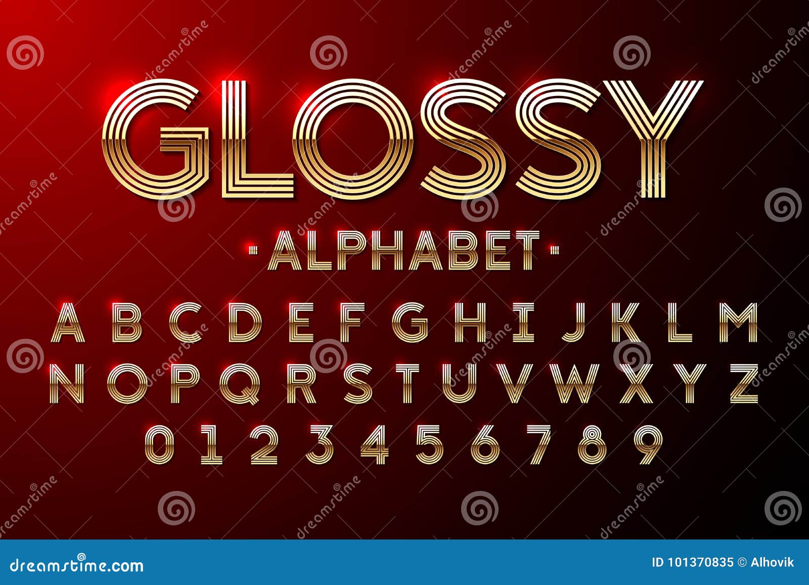 Golden Glossy font stock vector. Illustration of alphabet - 101370835 Golden Glossy font stock vector. Illustration of alphabet - 101370835