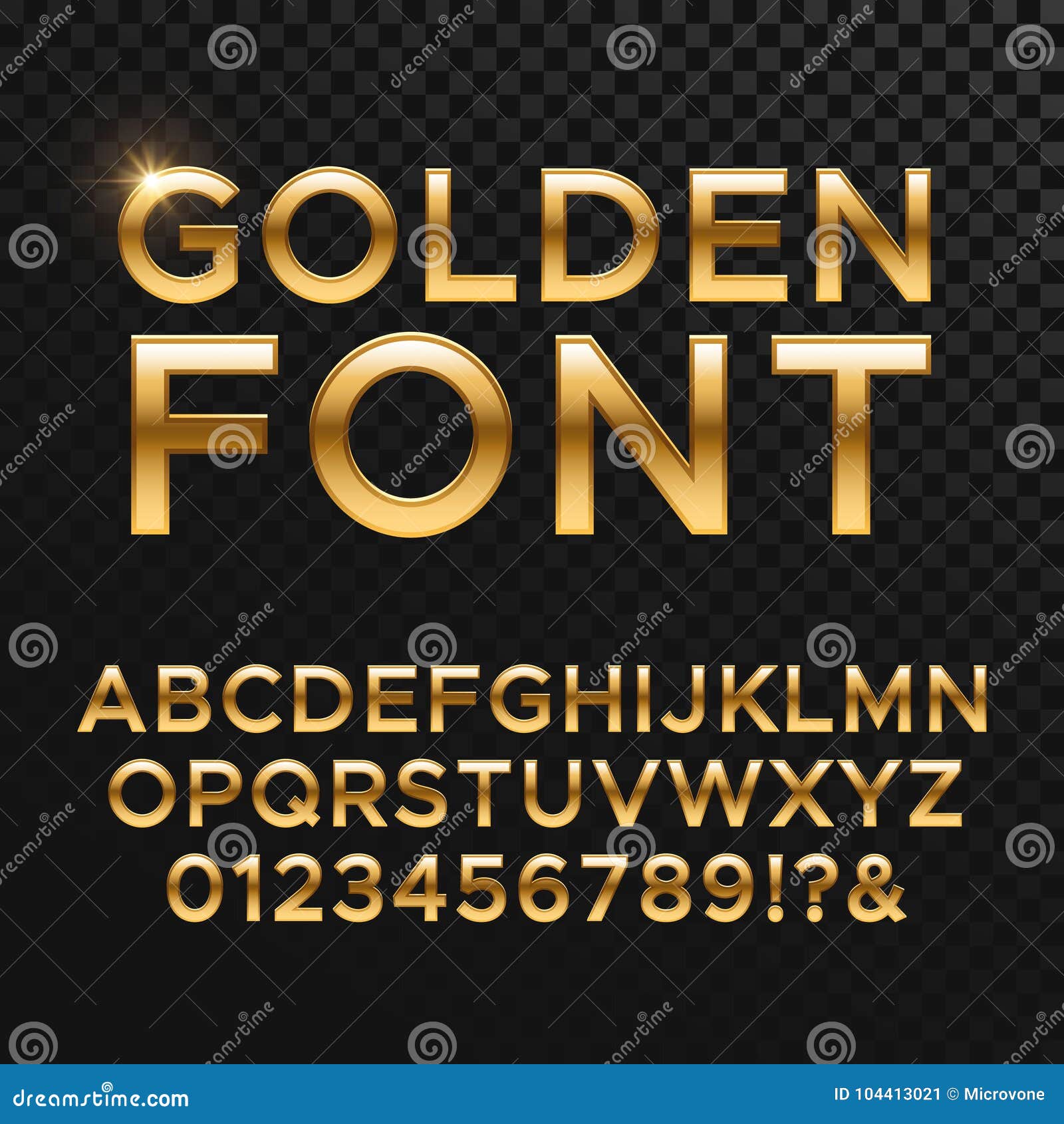 Golden Glossy Vector Font or Gold Alphabet. Yellow Metal Typeface Stock ... Golden Glossy Vector Font or Gold Alphabet. Yellow Metal Typeface Stock ...