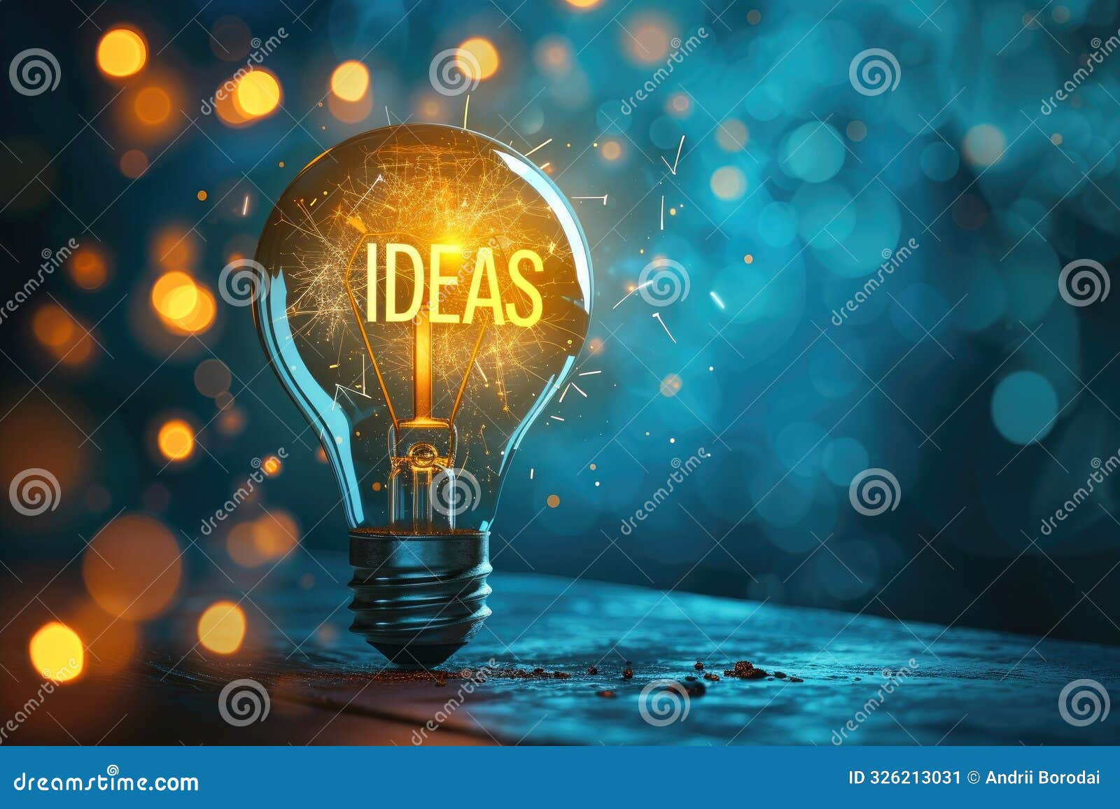 Golden Glow: Symbol of Creative Ideas. Stock Illustration ...