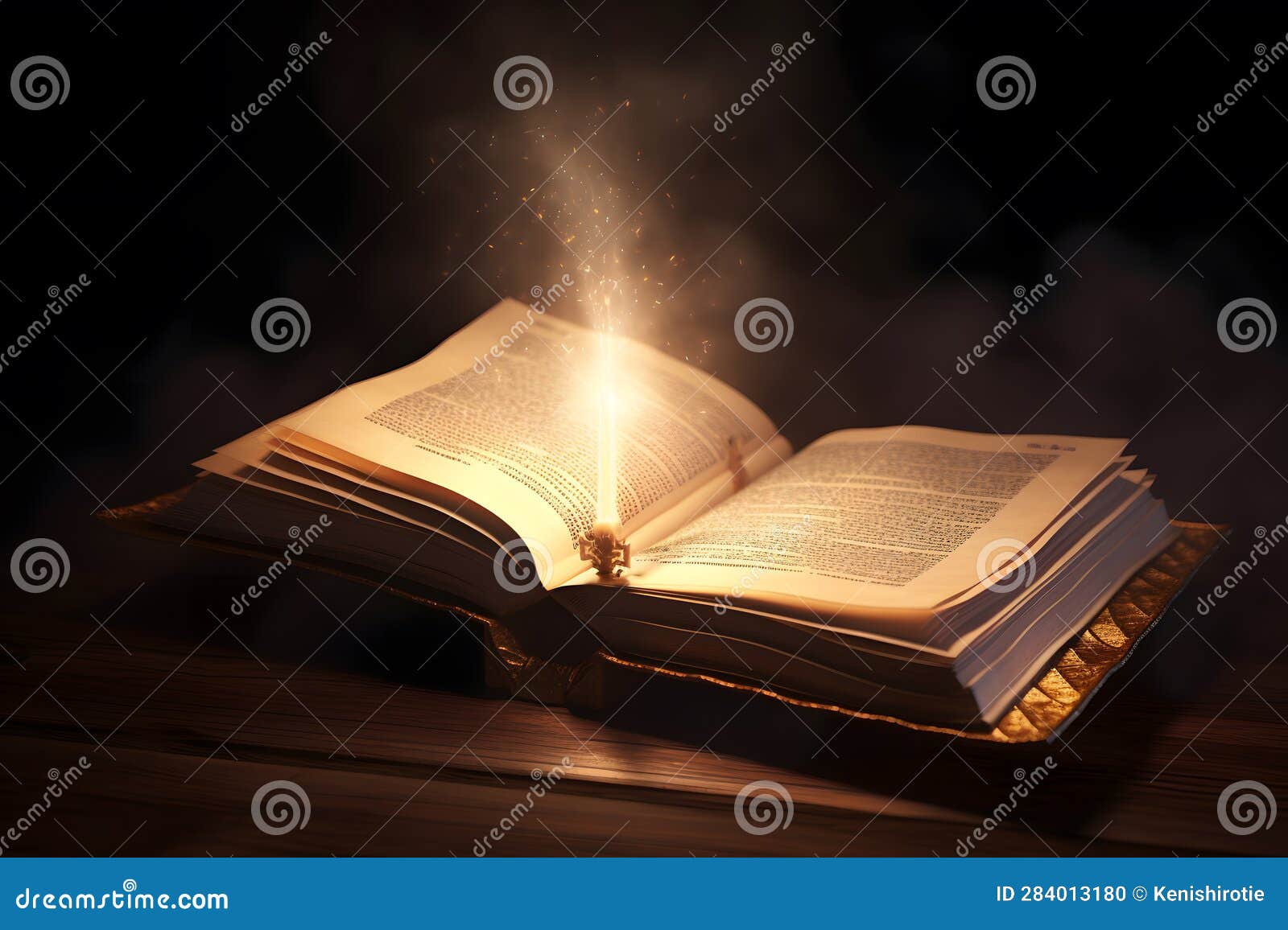 Mysterious Ancient Magic Book Stock Illustration - Illustration of ...