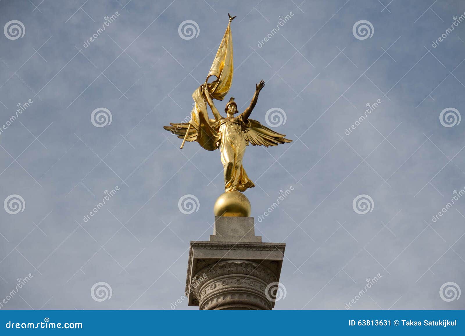 Golden goddess statue stock image. Image of statue, washington - 63813631