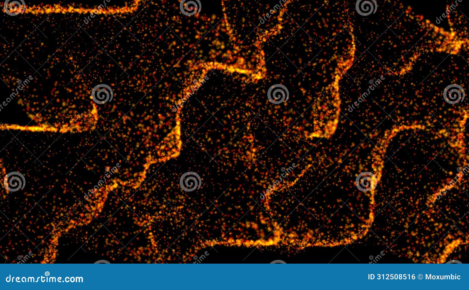Golden Gold Dust Particles Wave Moving Digital Background Stock ...