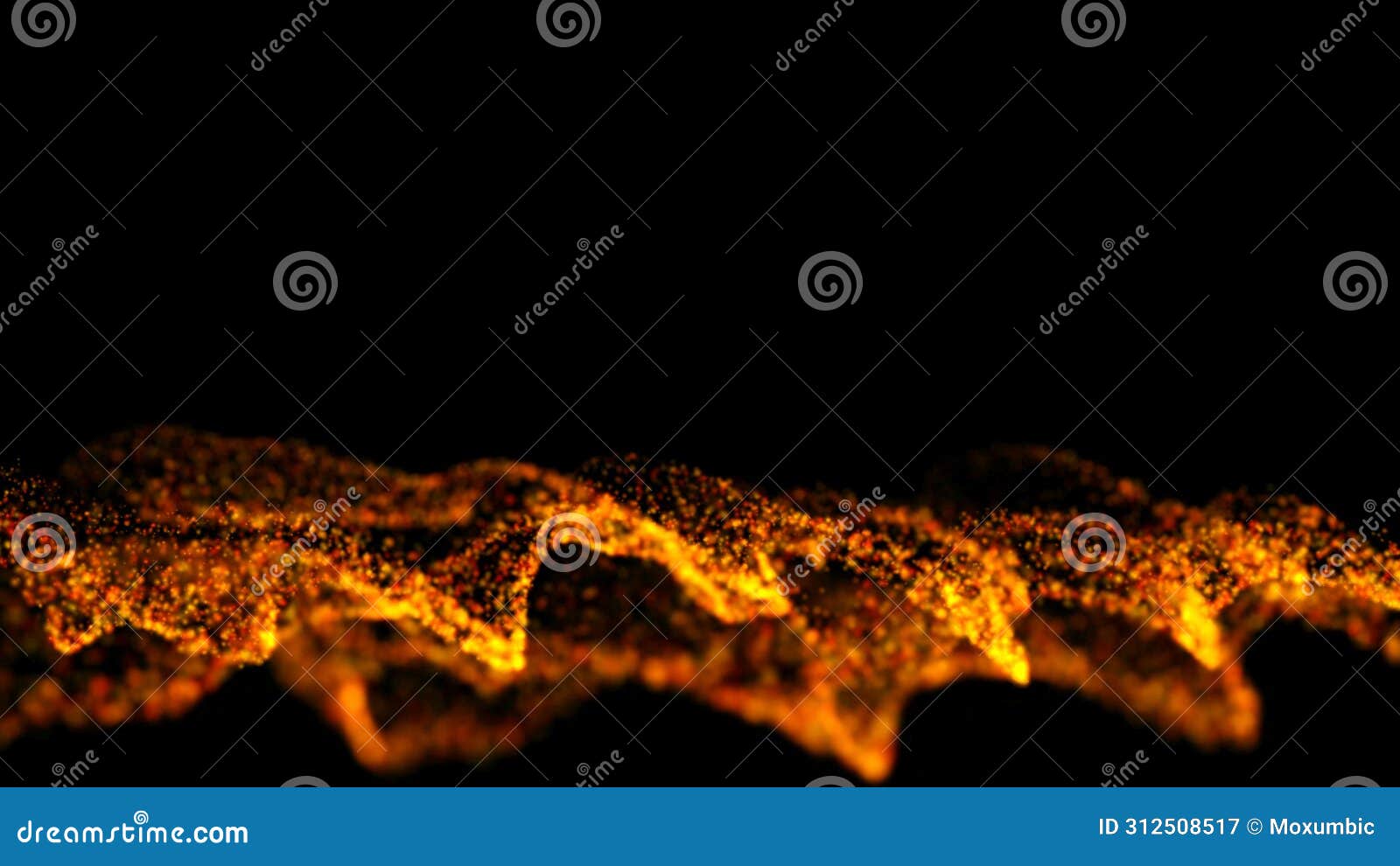 Golden Gold Dust Particles Wave Moving Digital Background Stock ...