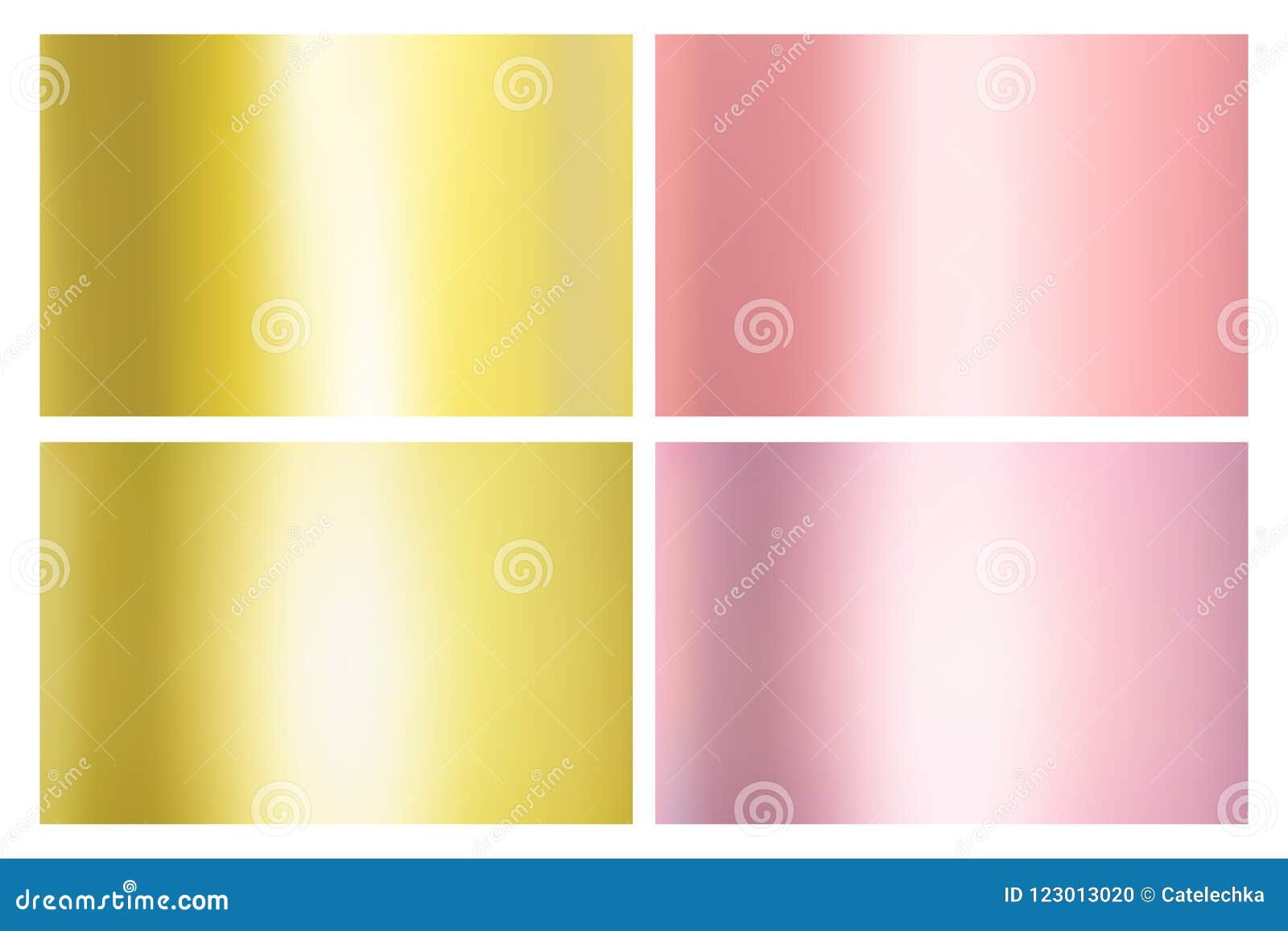 Golden and Gold Rose Mesh Gradient Set. Vector Illustration for Your ...
