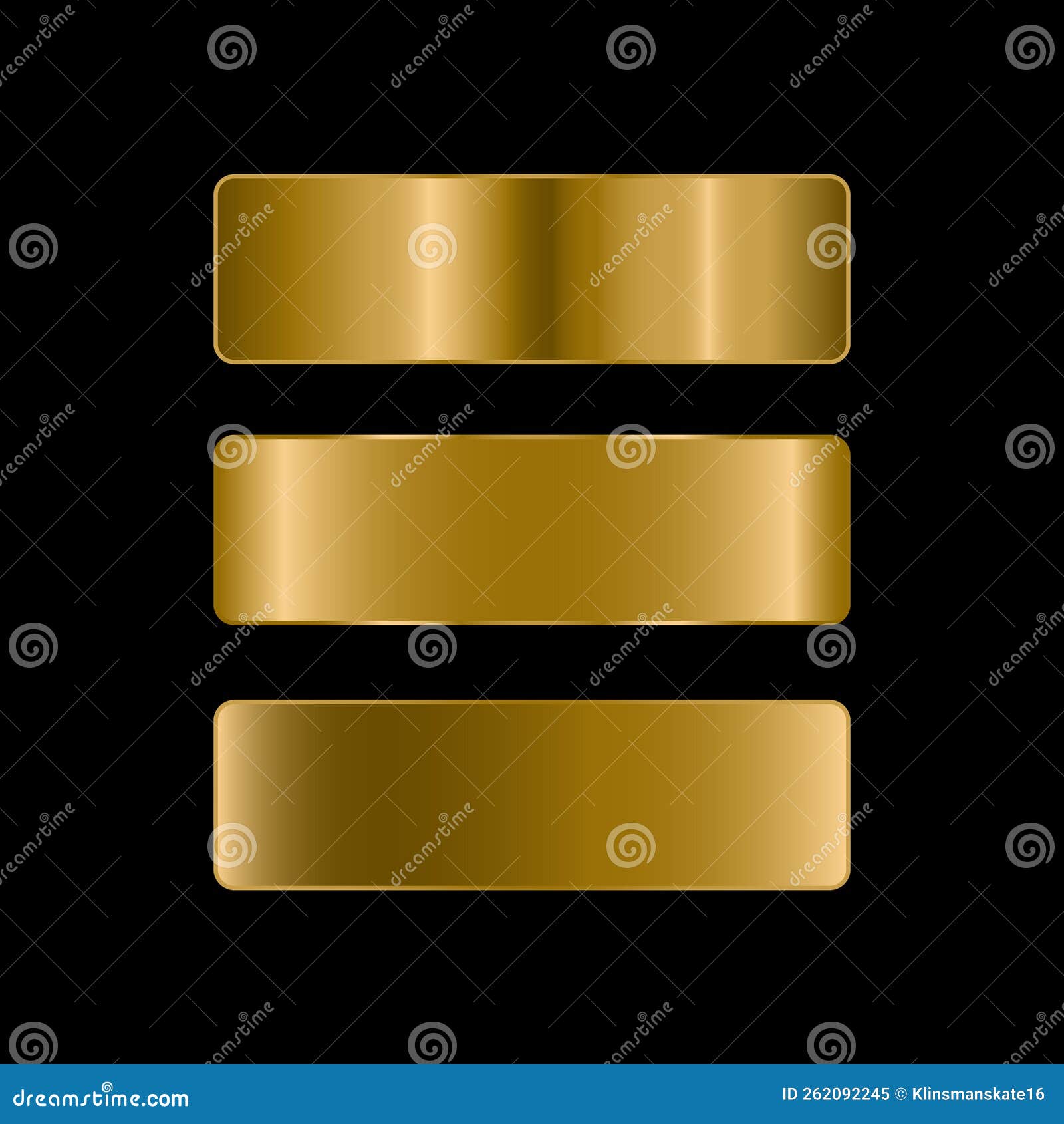 Golden Gradient Color Swatches Vector Stock Vector - Illustration of ...