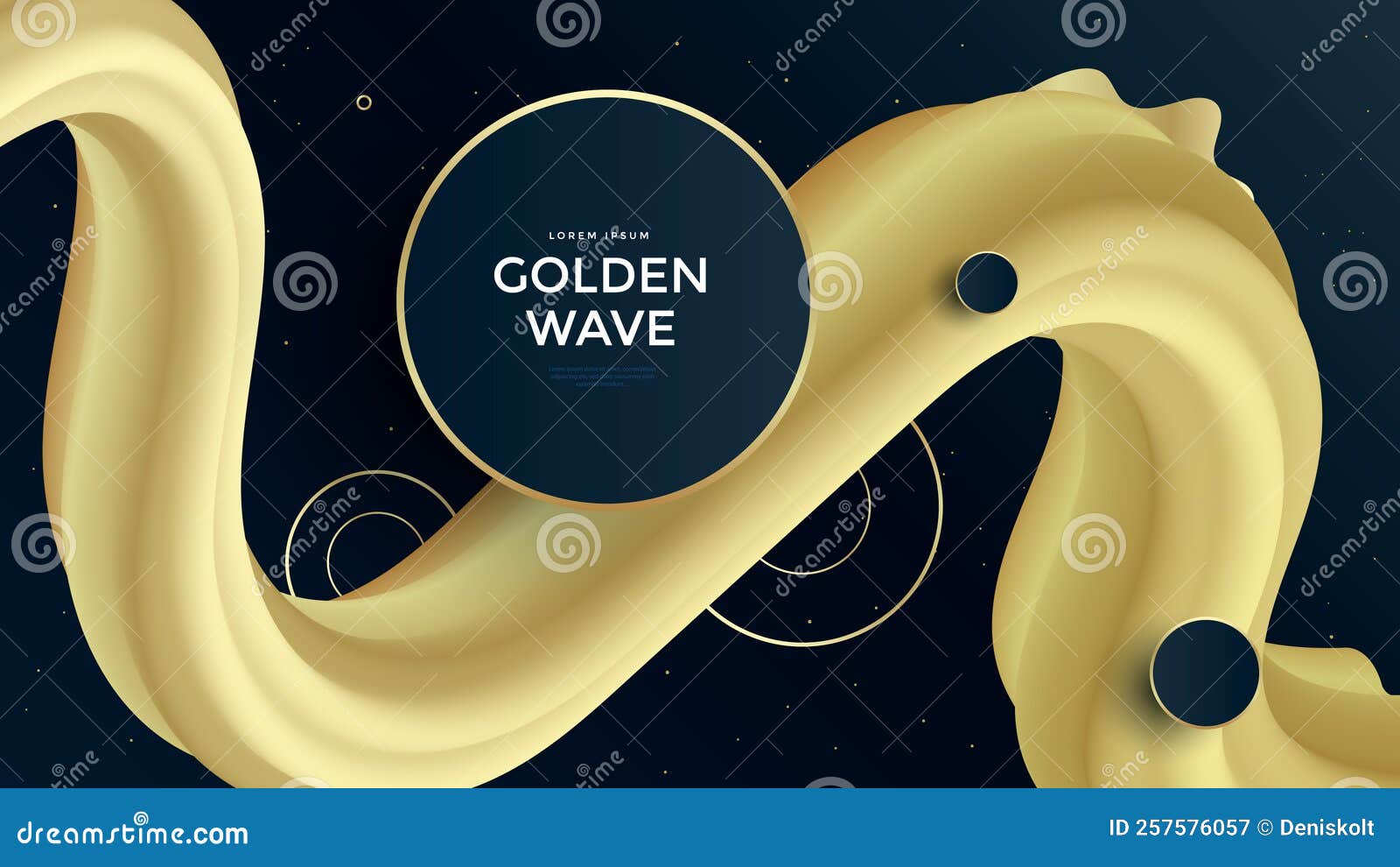 Golden Gradient Fluid Wave. Luxury Gold Background Stock Vector ...
