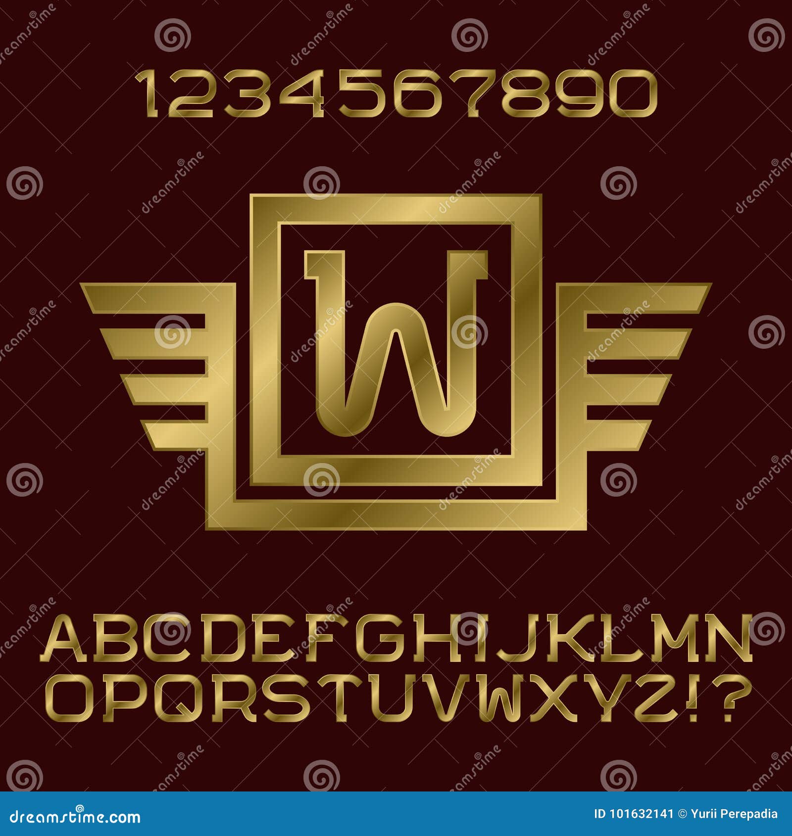 Winged Font. Letters With Wings, Flying Alphabet And Powerful Sport ...
