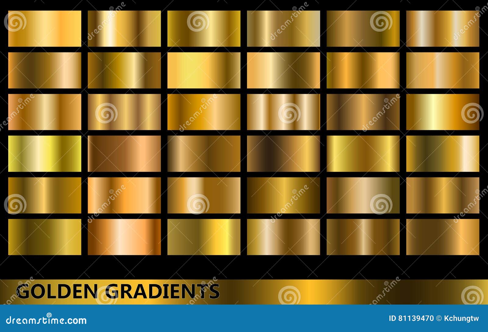 Golden Gradients Collection Stock Vector - Illustration of luxury ...