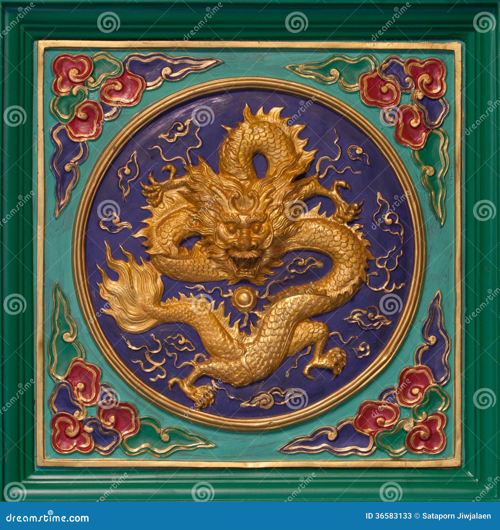 Golden Gragon Statue Royalty-Free Stock Photography | CartoonDealer.com ...