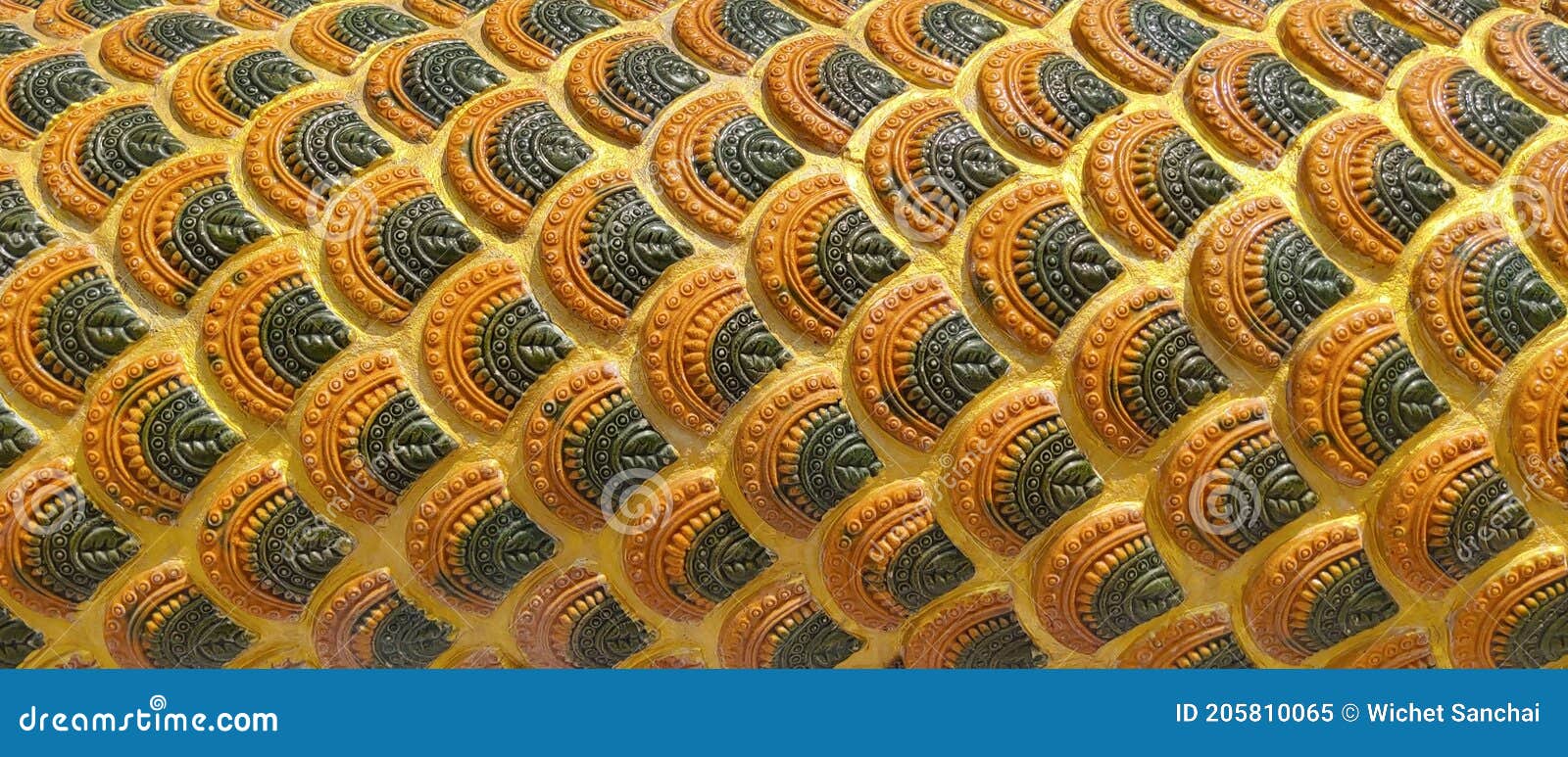 Golden and Green Dragon Scales Pattern Stock Image - Image of green ...