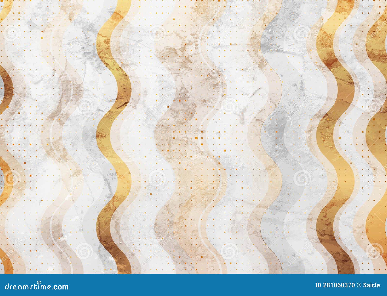 Golden and Grey Wavy Stripes Grunge Abstract Background Stock Vector ...