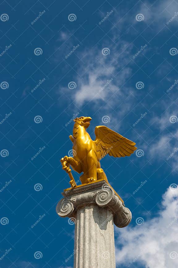 Golden griffin stock image. Image of ancient, architecture - 13573811