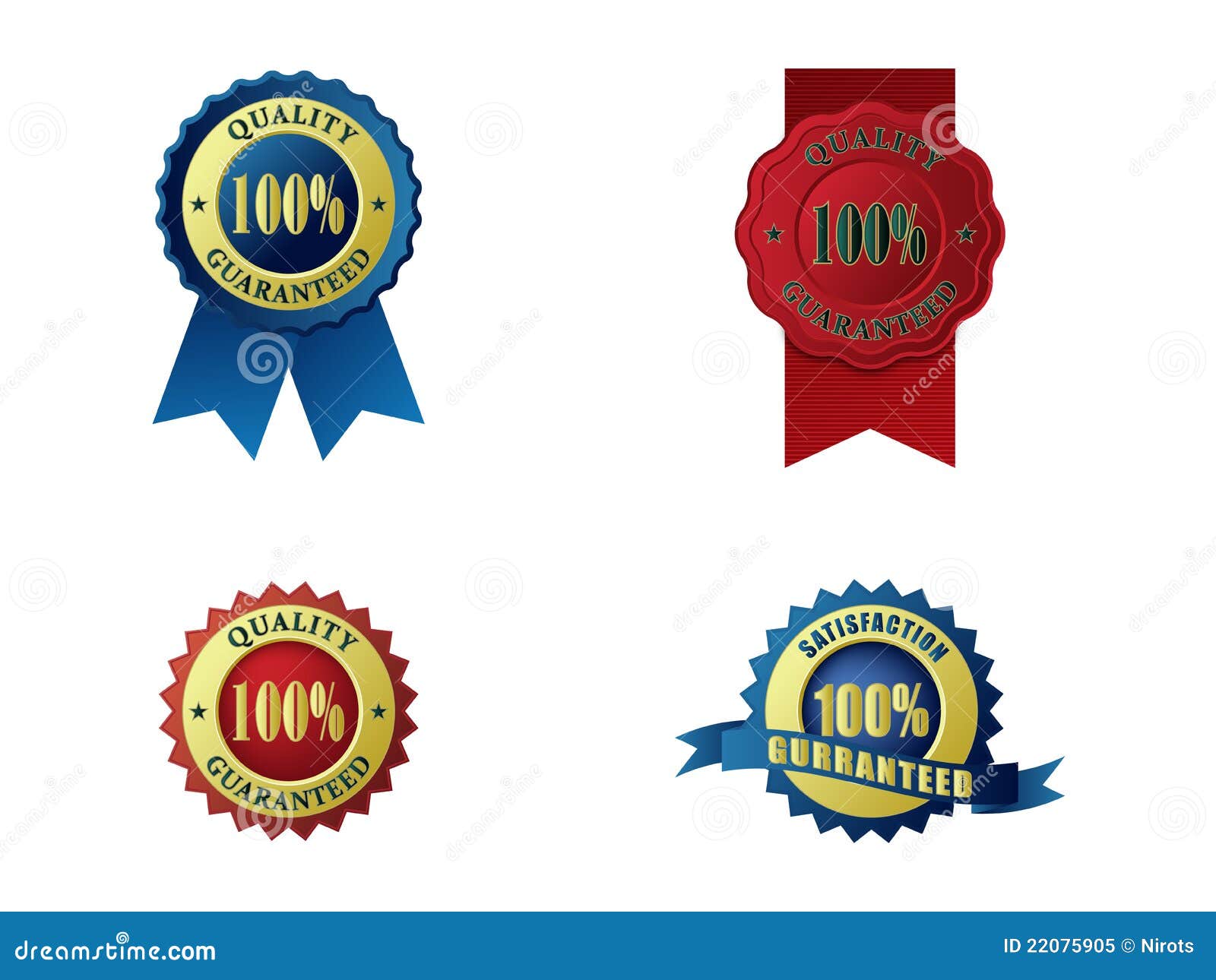 Golden guarantee stock illustration. Illustration of control - 22075905