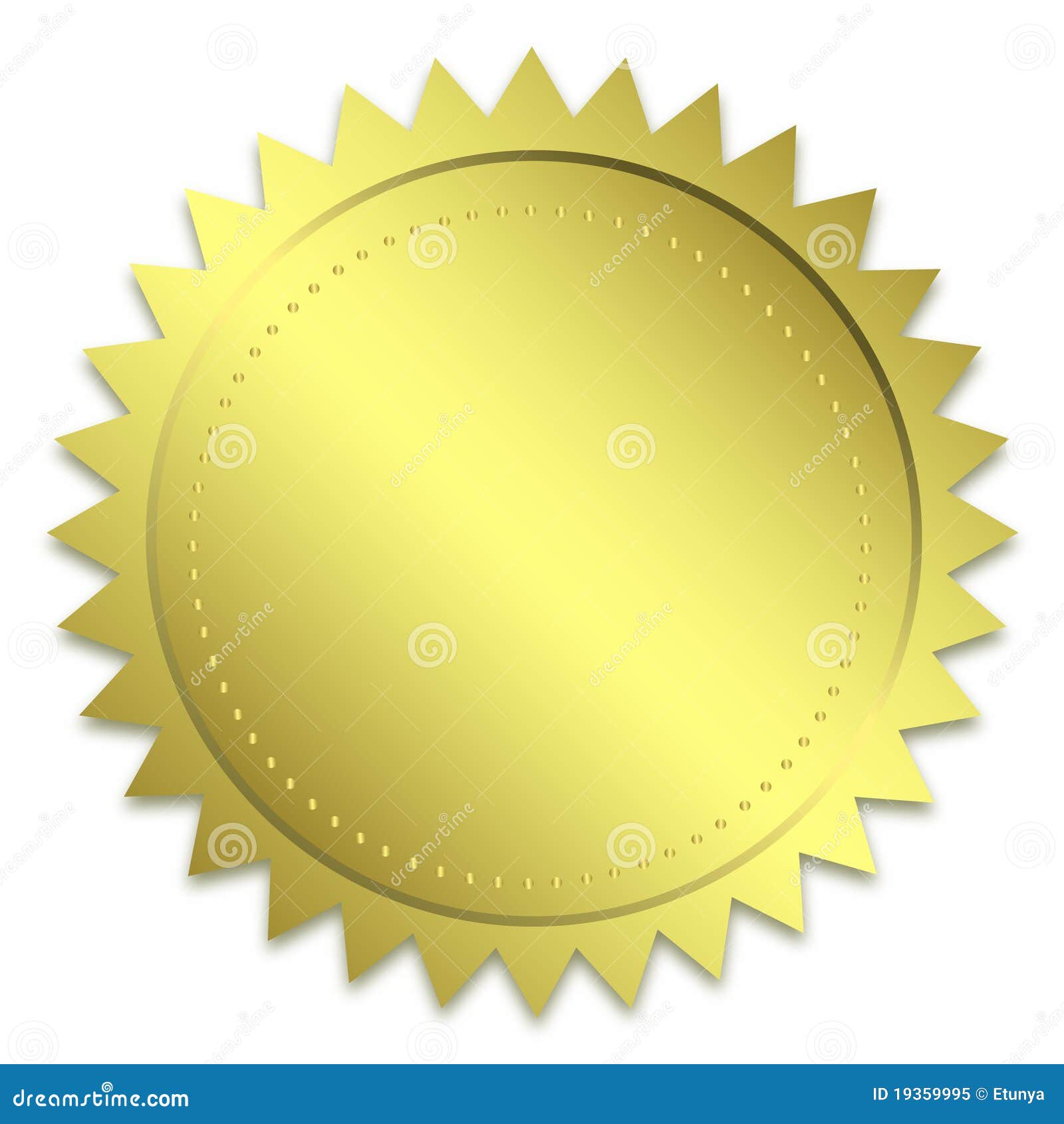 Golden 100% Guarantee Logo Sign Cartoon Vector | CartoonDealer.com ...
