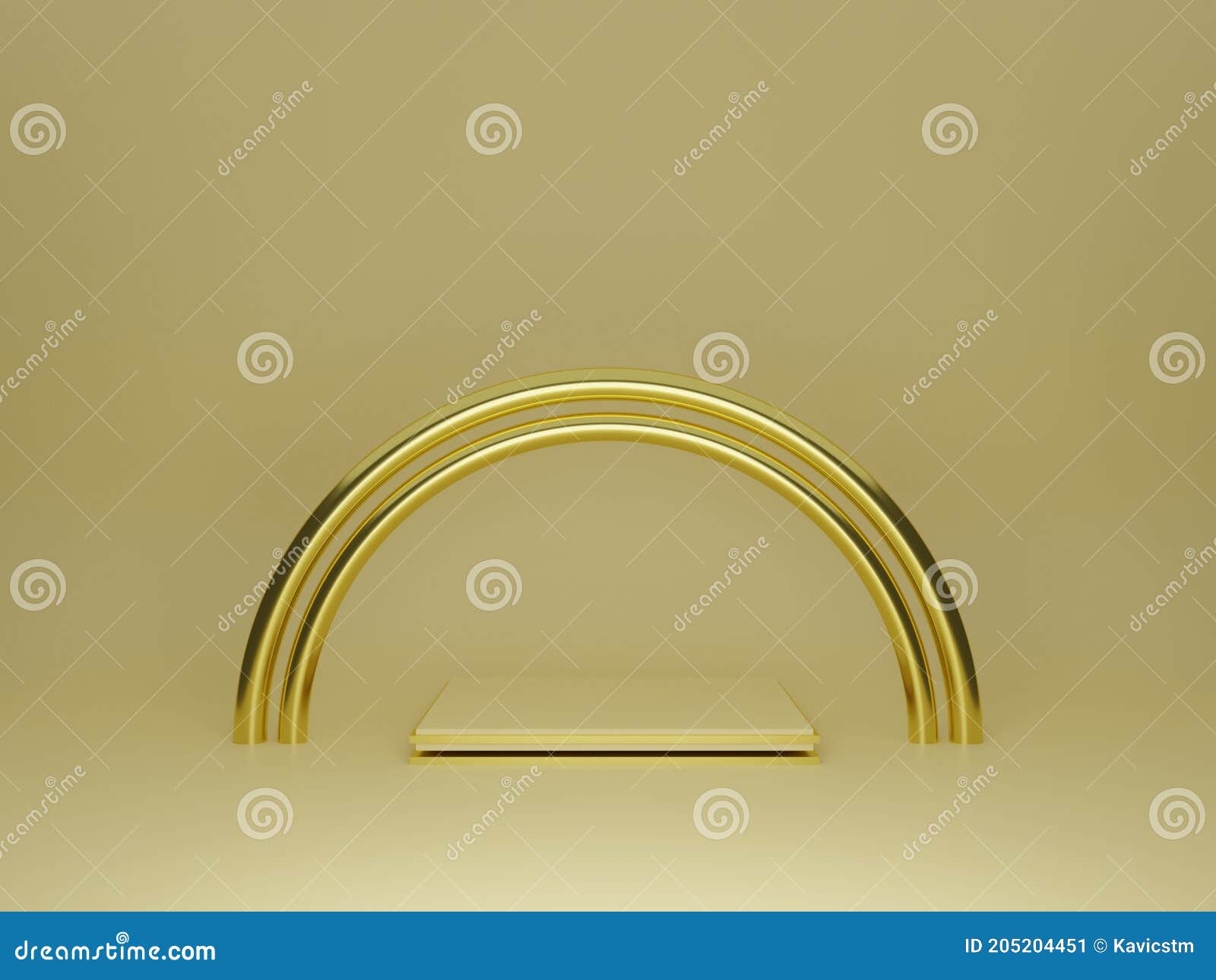 Golden half circle mockup stock illustration. Illustration of light ...