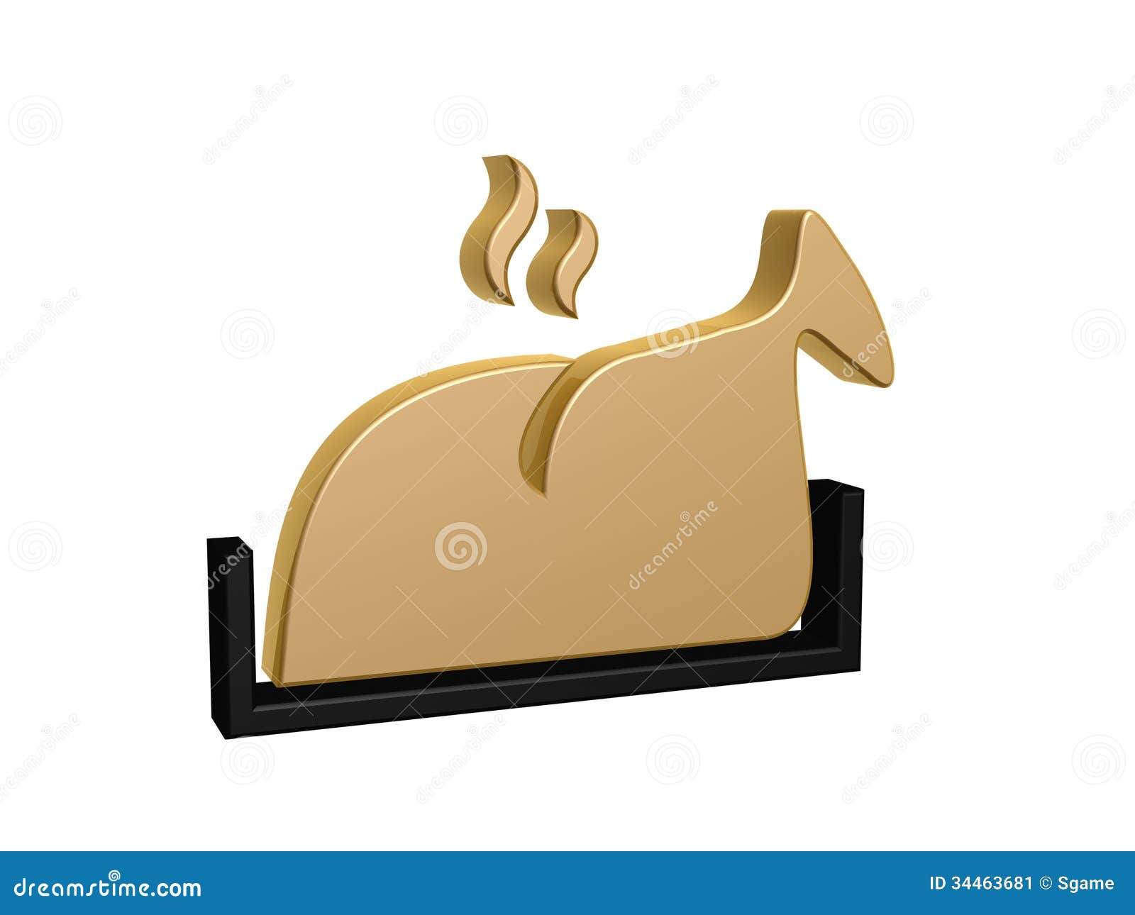 Golden ham stock illustration. Illustration of gold, golden - 34463681