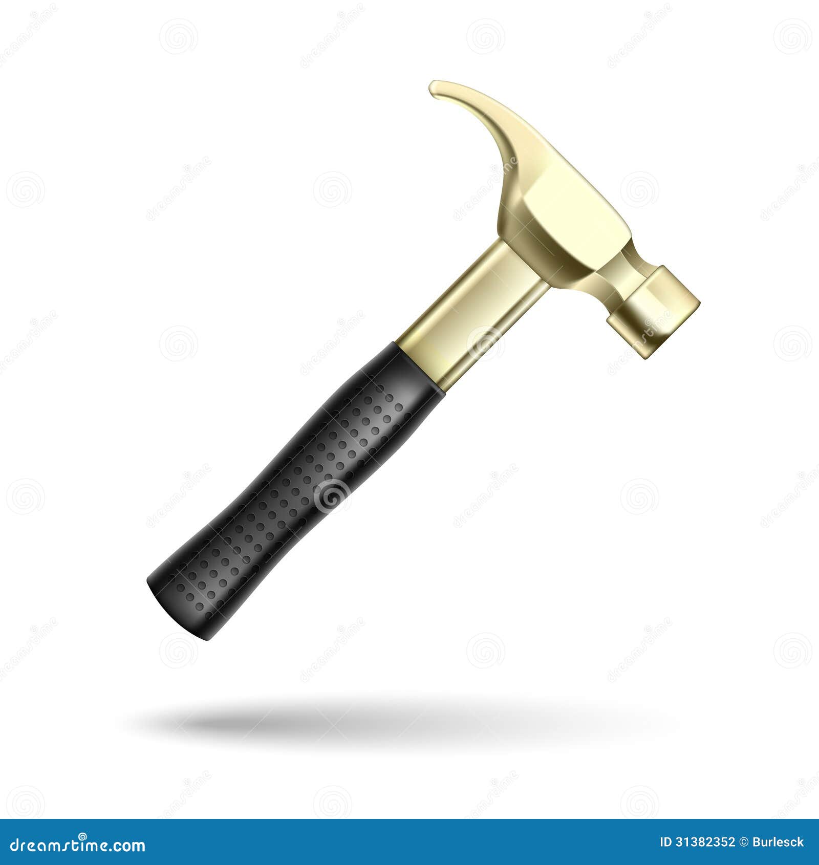Golden Hammer stock vector. Illustration of equipment - 31382352