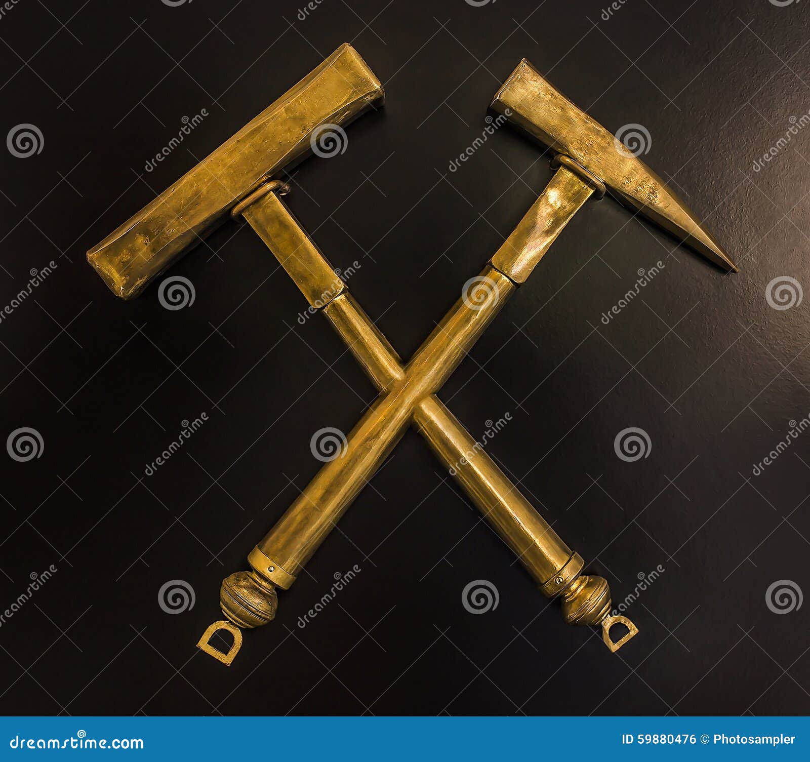 Golden hammers stock photo. Image of hammer, yellow, isolated - 59880476